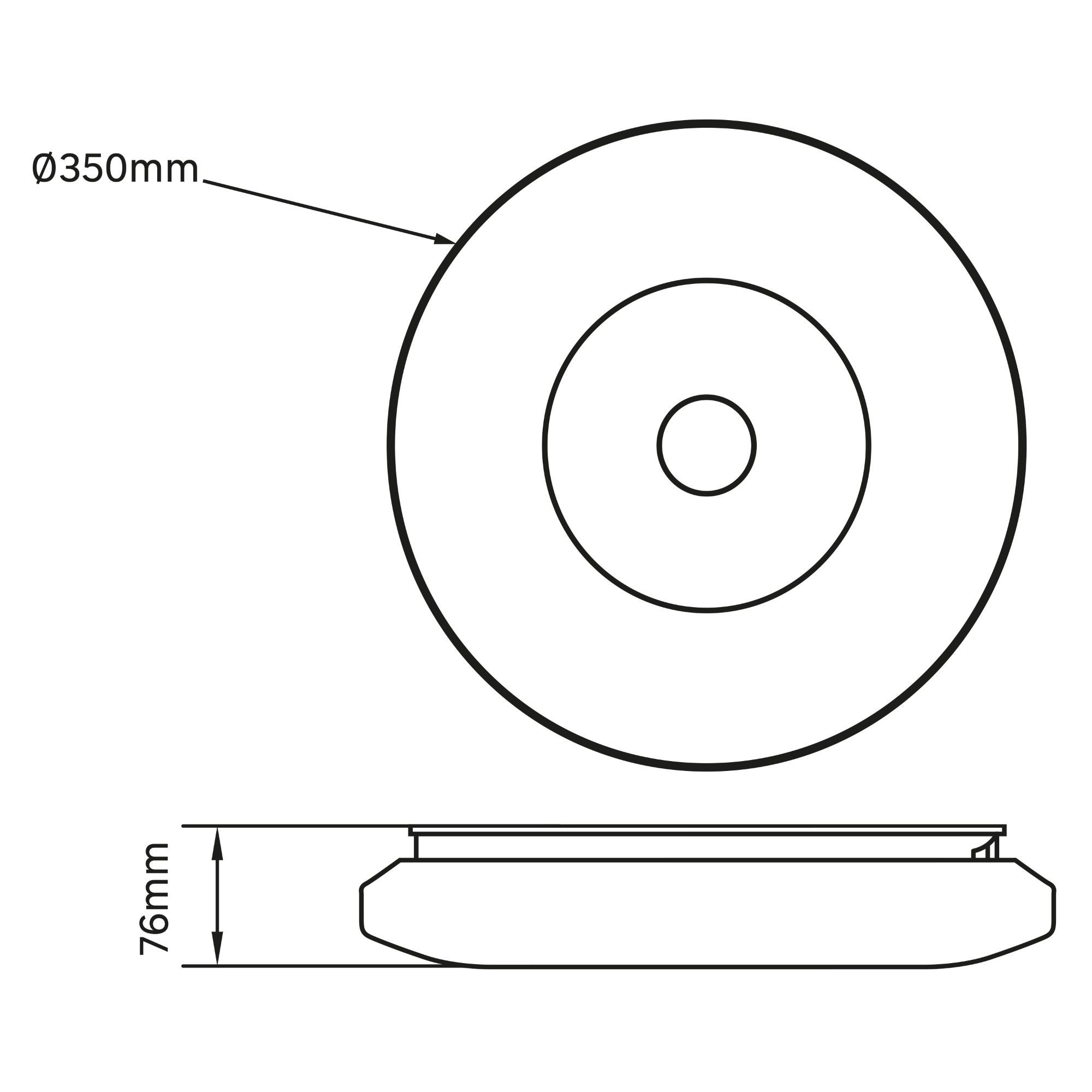 Plafoniera LED Balimo, 21.5 W, D 35 cm, RGB, CCT, dimabila