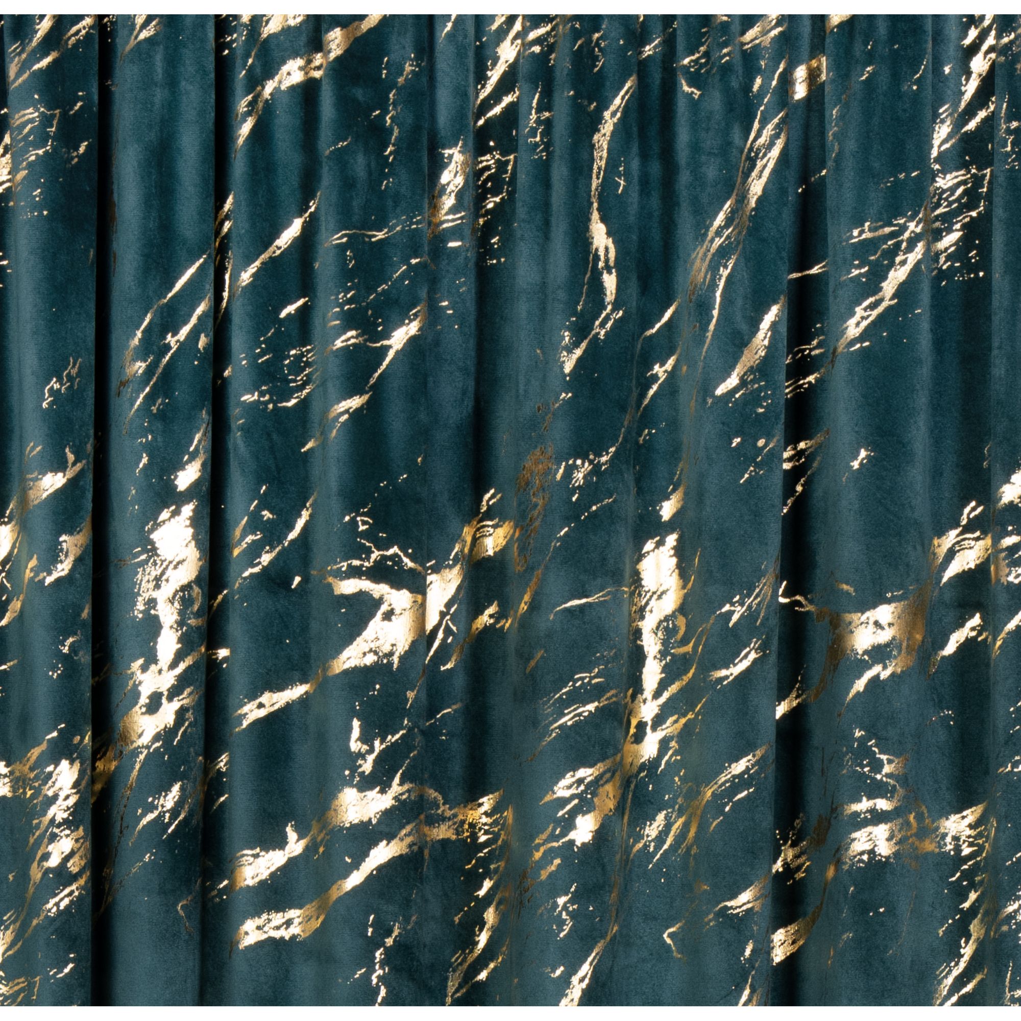 Draperie 140 x 260 cm Storm, cu rejansa, verde/auriu