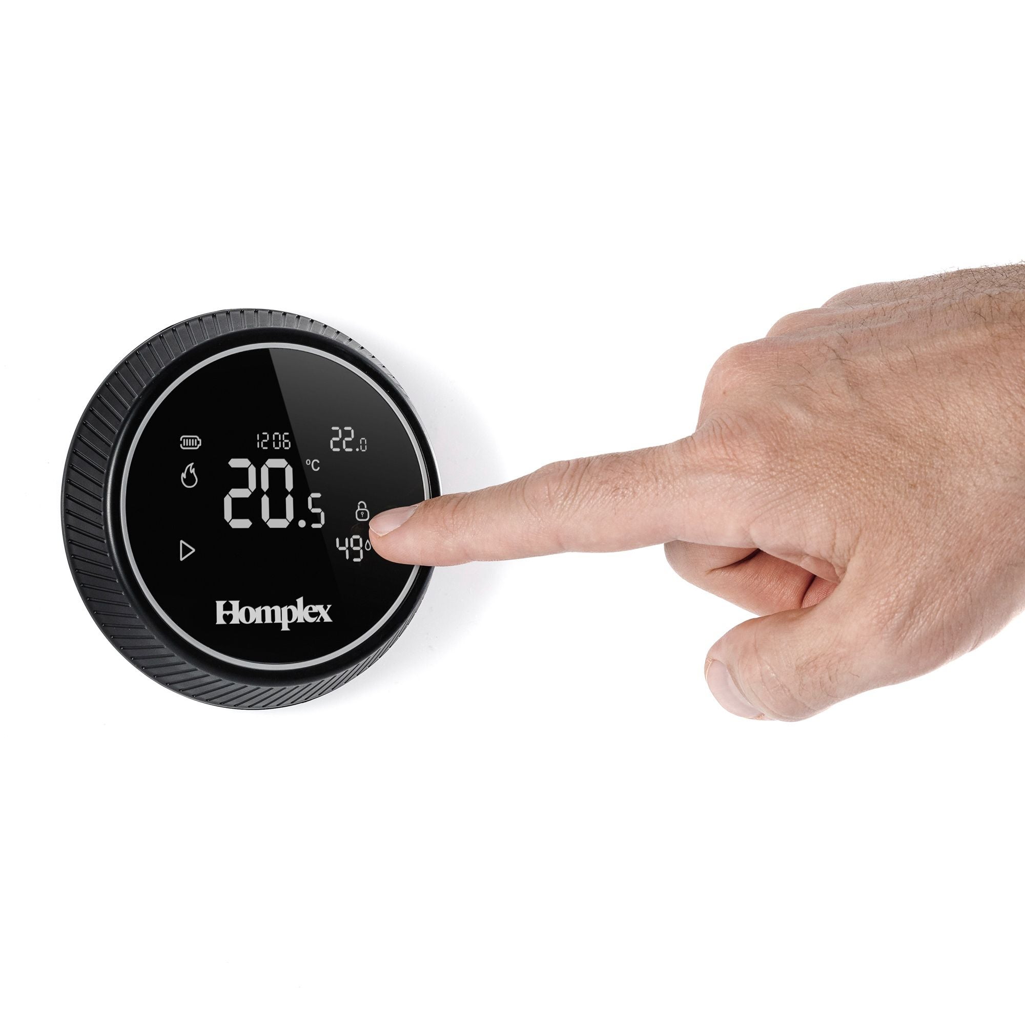 Termostat digital smart, wireless, Homplex NX1, programabil, negru