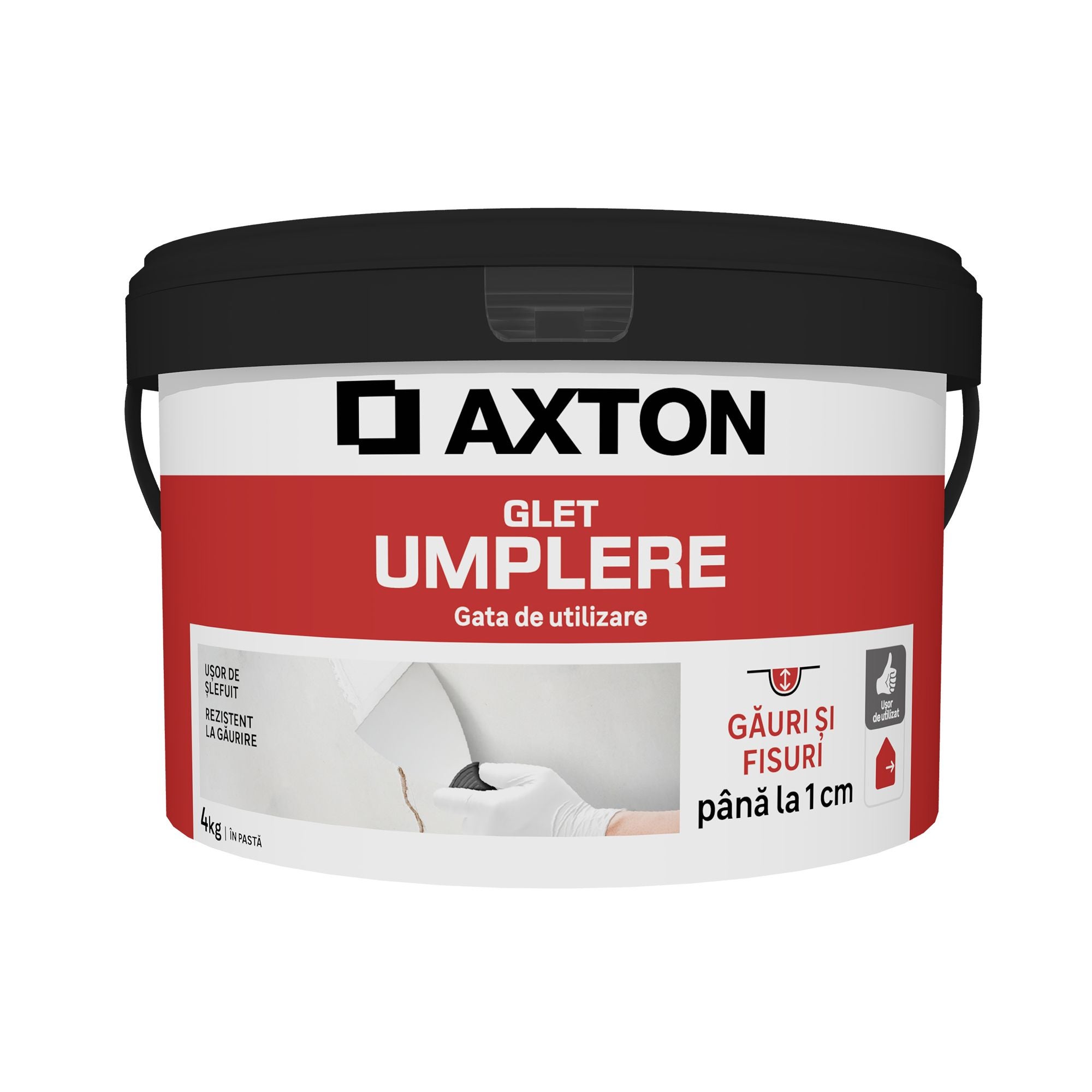 Glet pasta Axton, pentru umplere, interior, alb, 4 kg