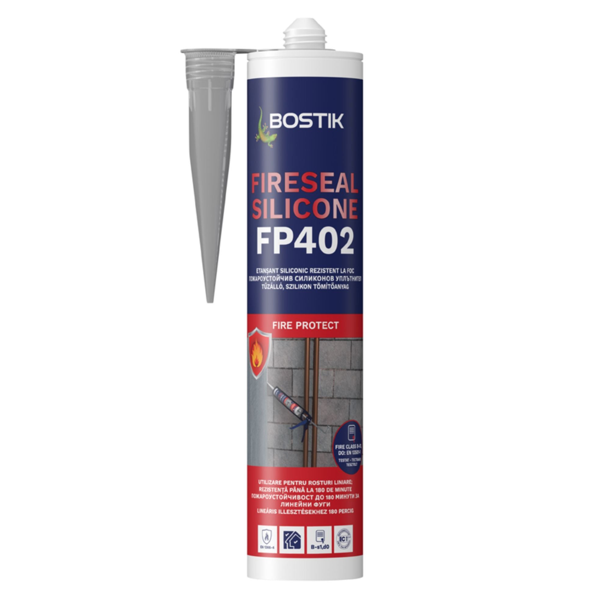 Etansant silicon Bostik FP402, pentru protectie foc, 300 ml, alb