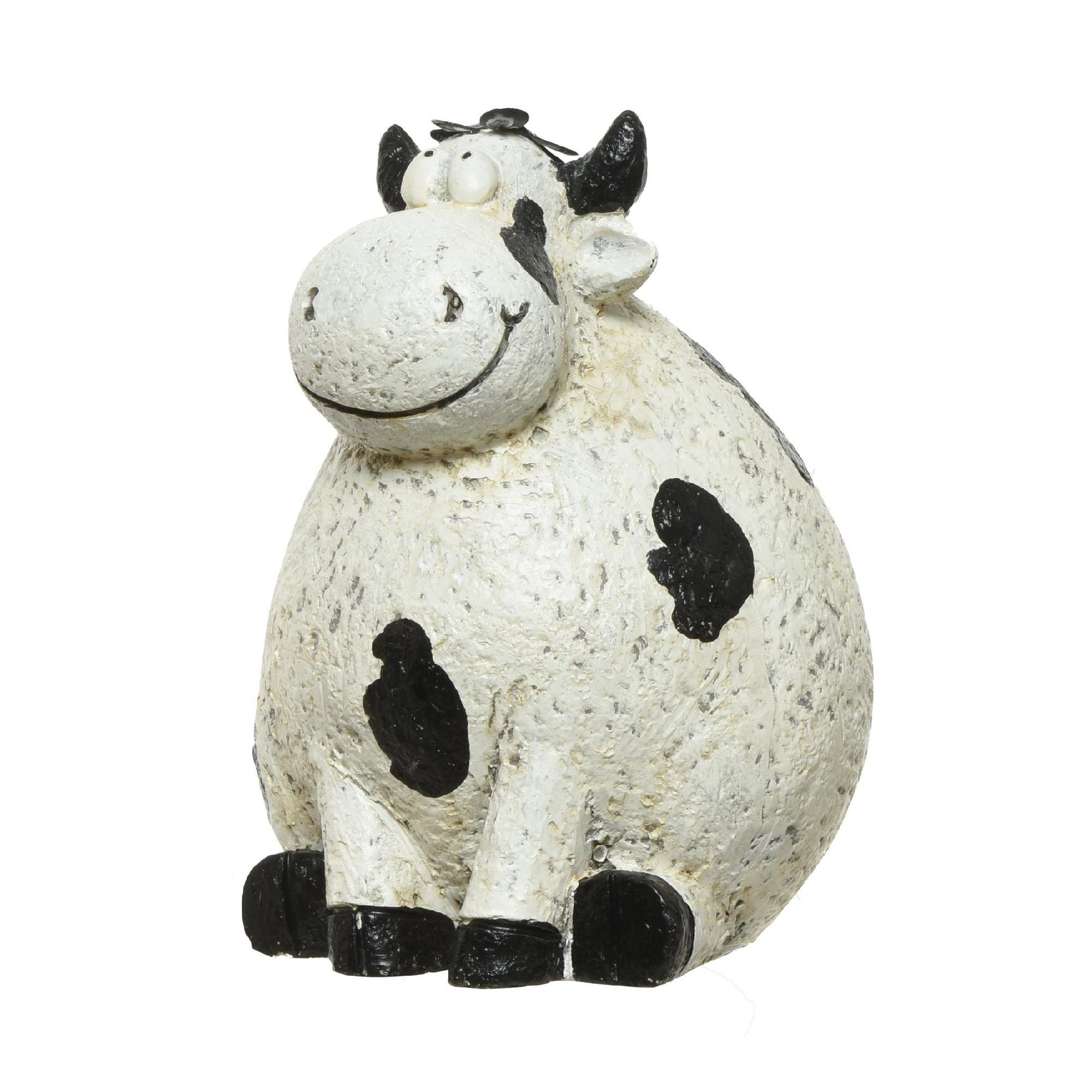 Statueta decorativa gradina, model vaca, H 45 cm