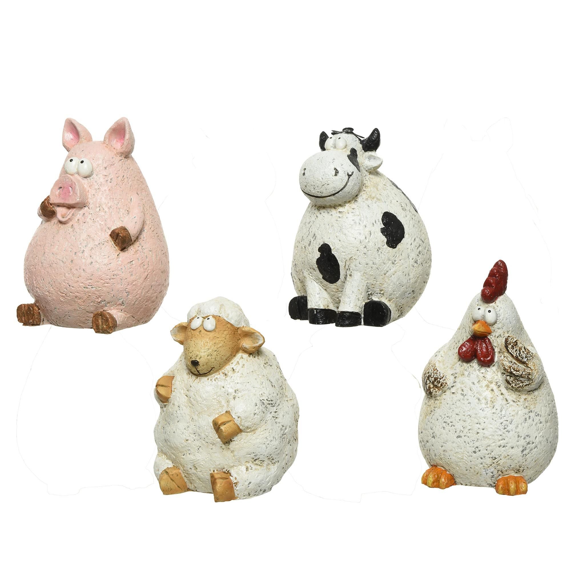 Statueta decorativa gradina, model gaina, H 45 cm