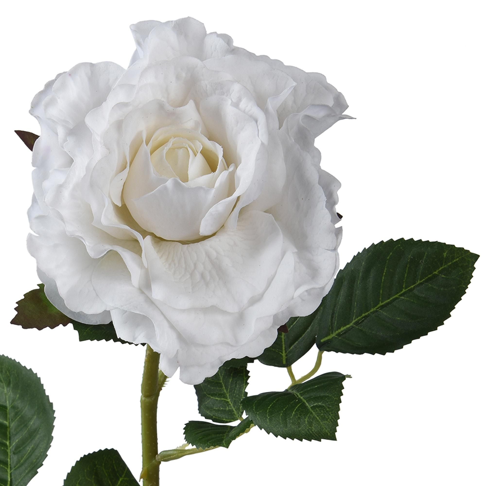 Floare artificiala, Trandafir, Ø 15 cm, H 71 , alb