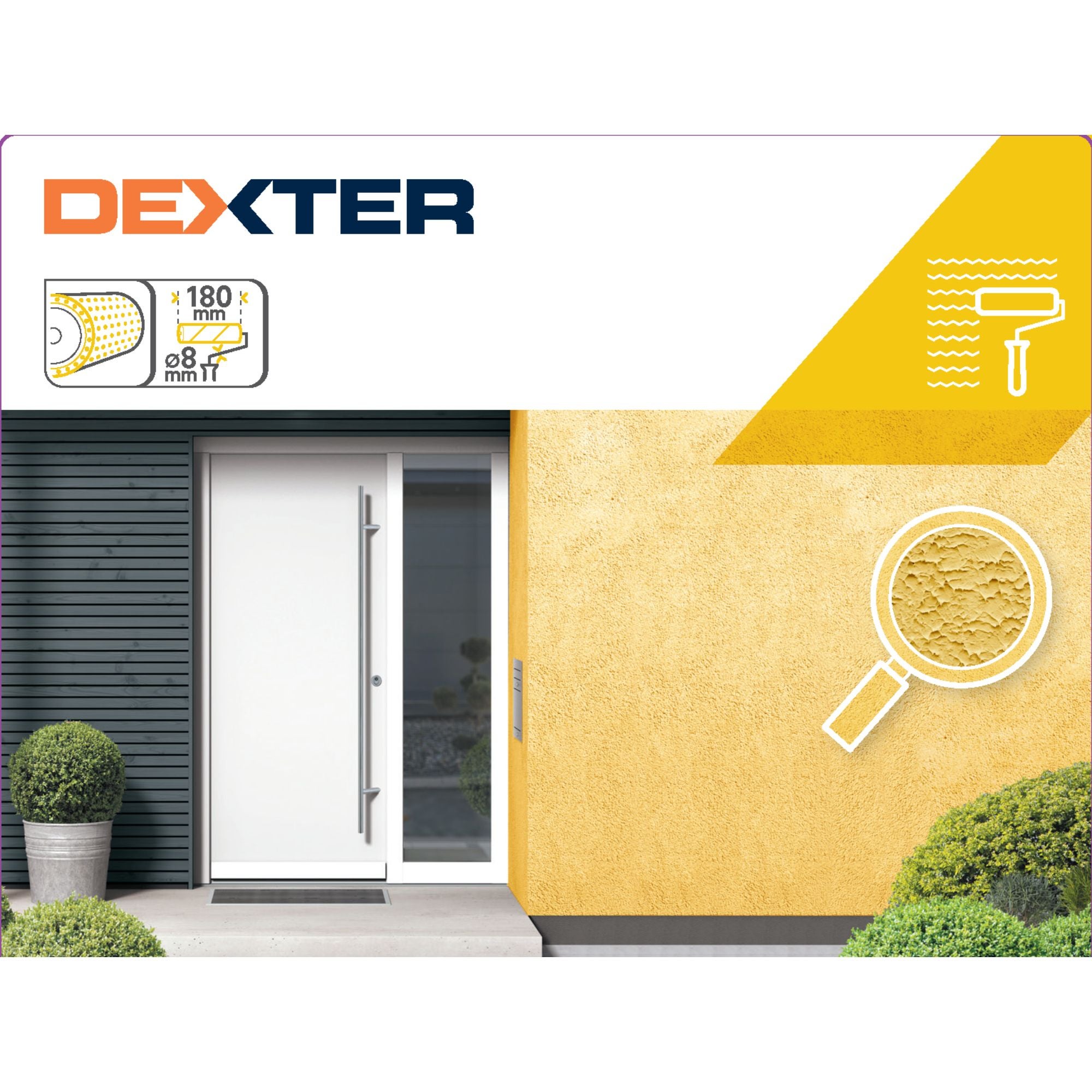 Rola Dexter, pentru suprafete structurate exterior, granulatie fina ...
