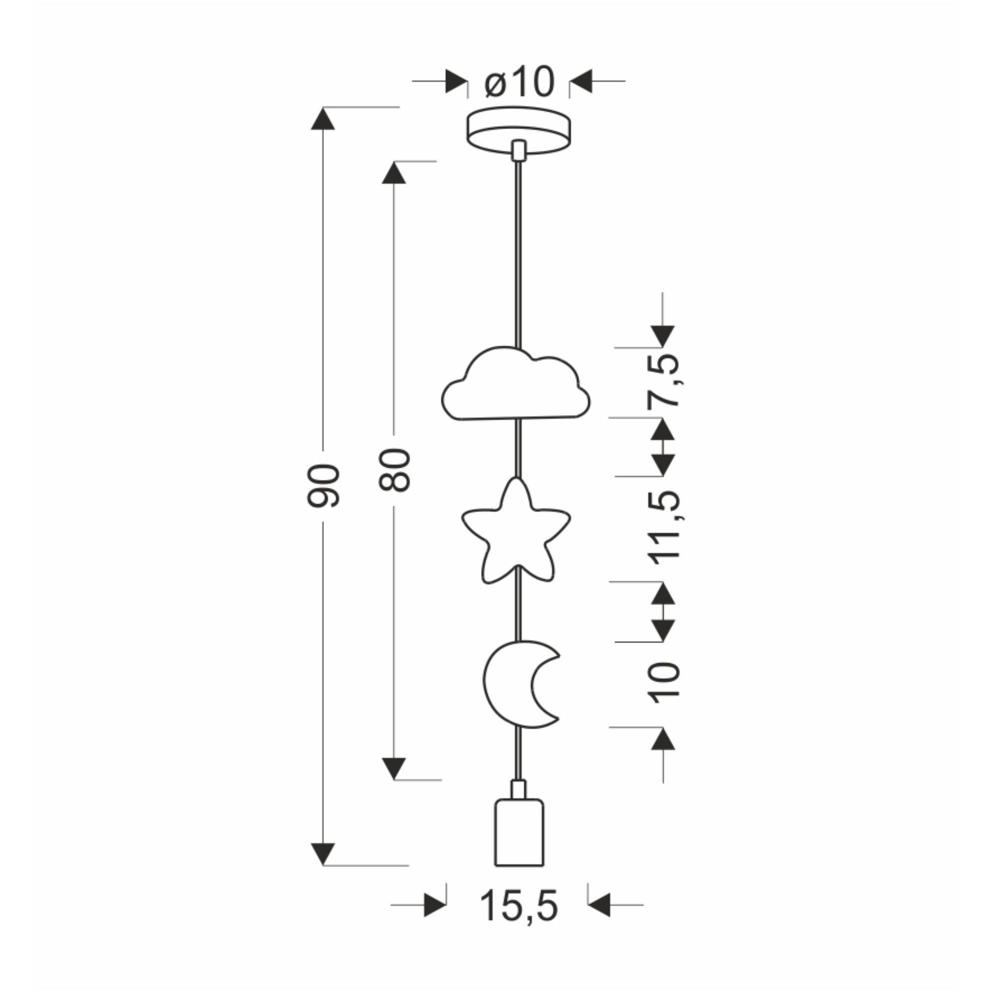 Pendul Moon, 1 x E27, 20 W