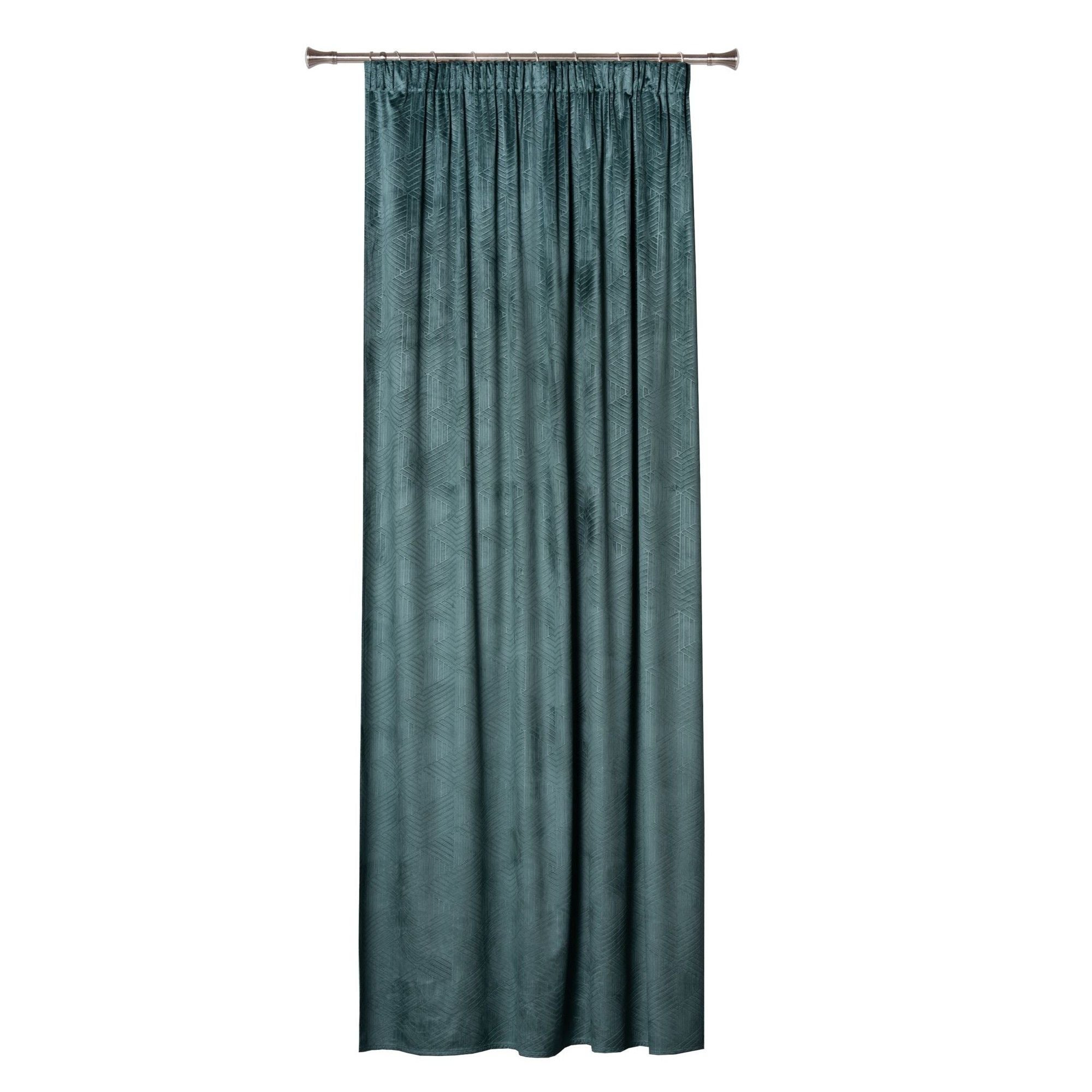 Draperie 200 x 260 cm, Blocks, cu bride, verde
