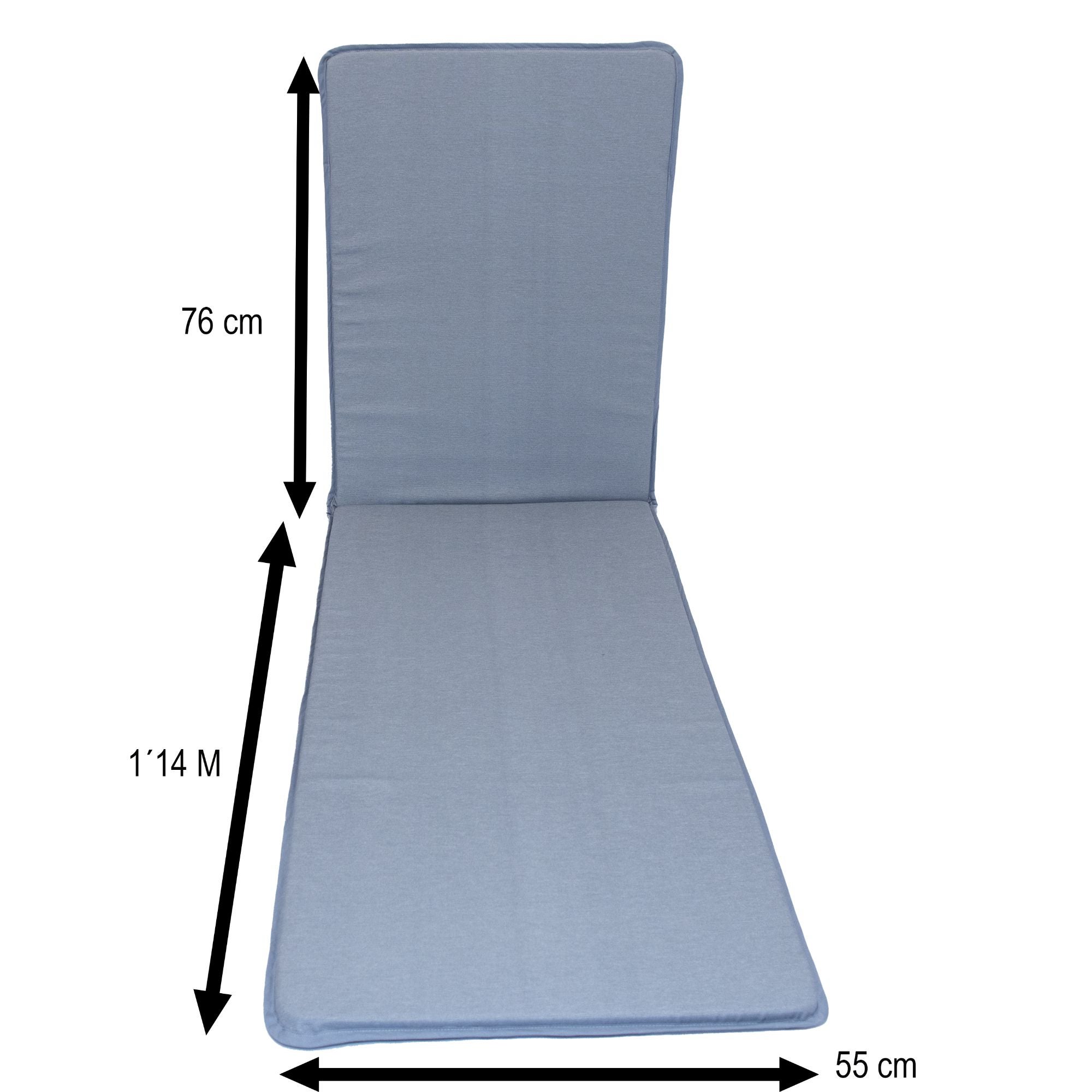 Perna sezlong Naterial Soft, bumbac/poliester, 55 x 190 x 3 cm, gri