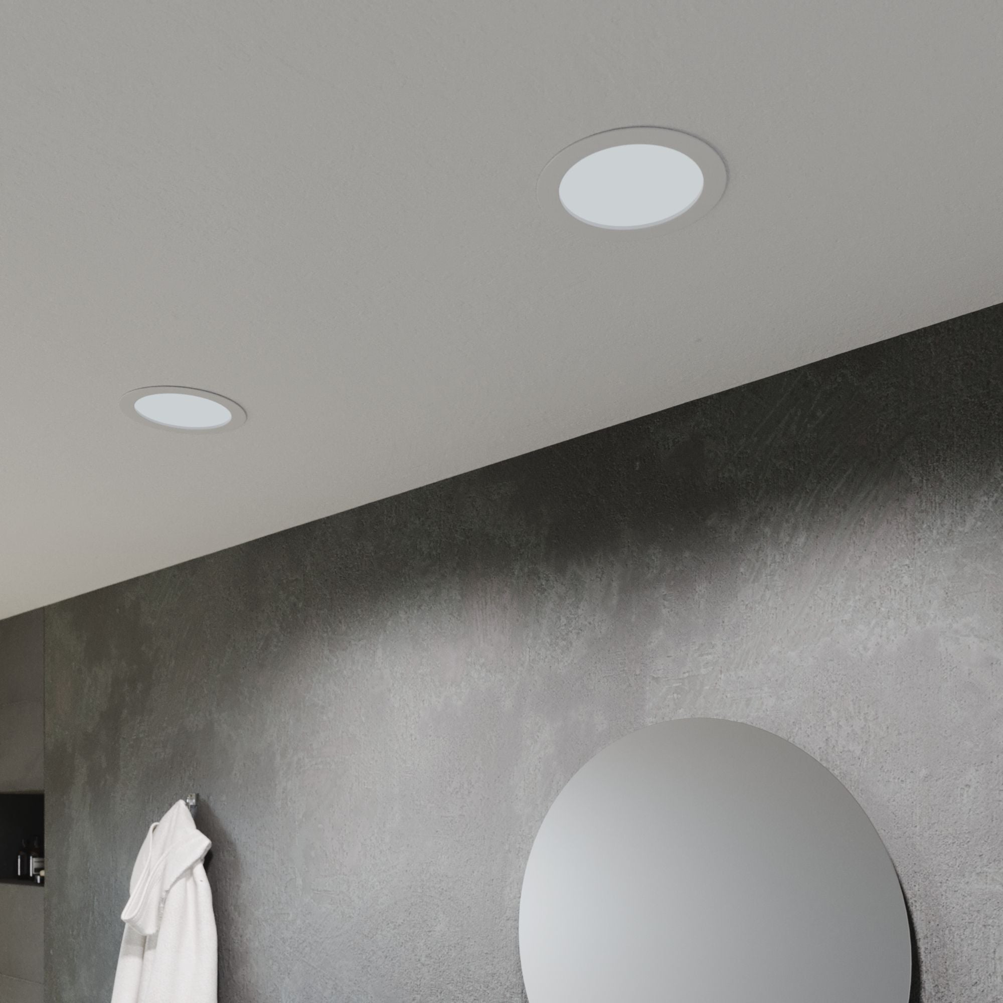 Spot LED incastrat L, 3100 lm, dimabil, CCT (4000-6000 K), IP44, rotund ...