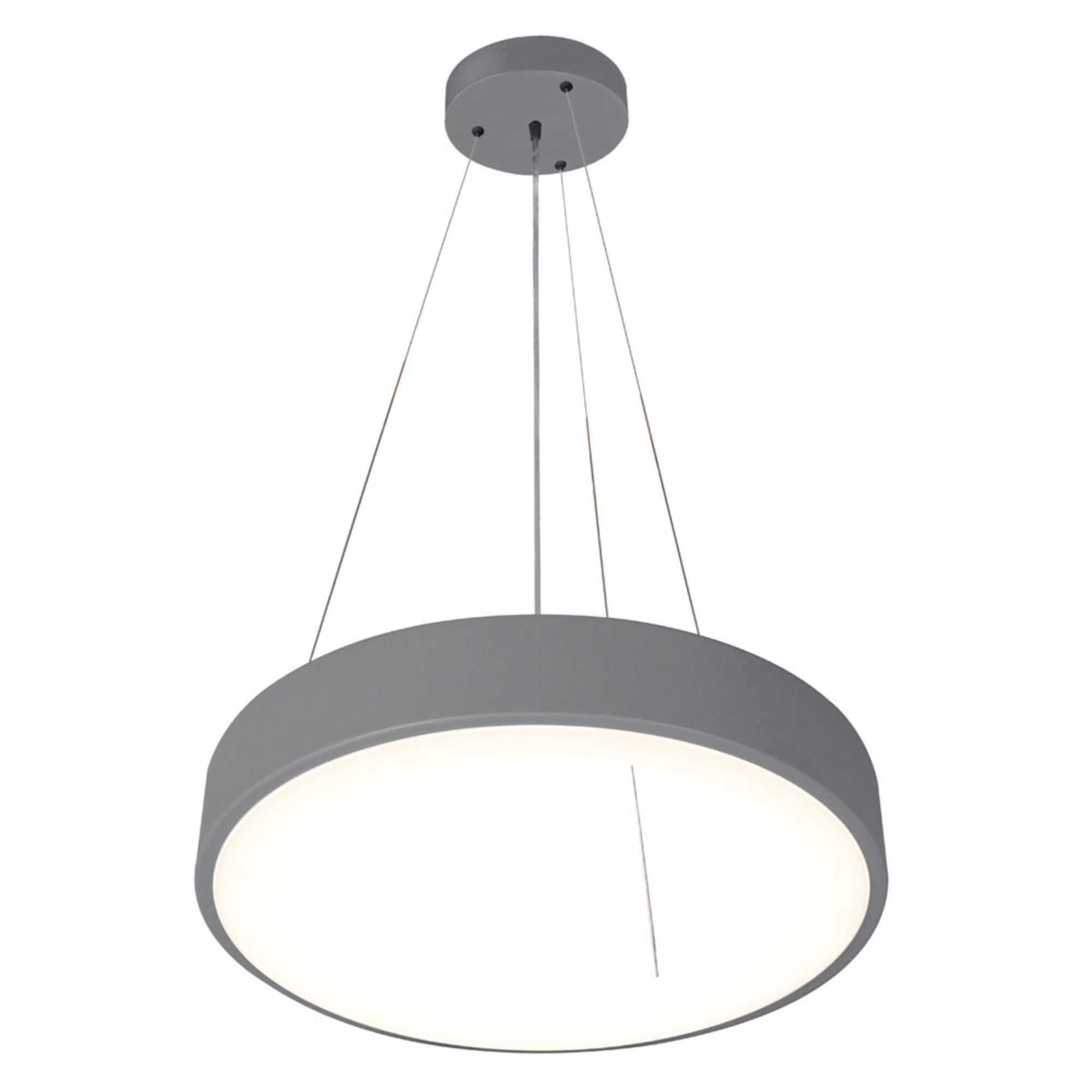 Pendul LED Lind, 65 W, lumina neutra, D 60 cm, gri, IP20