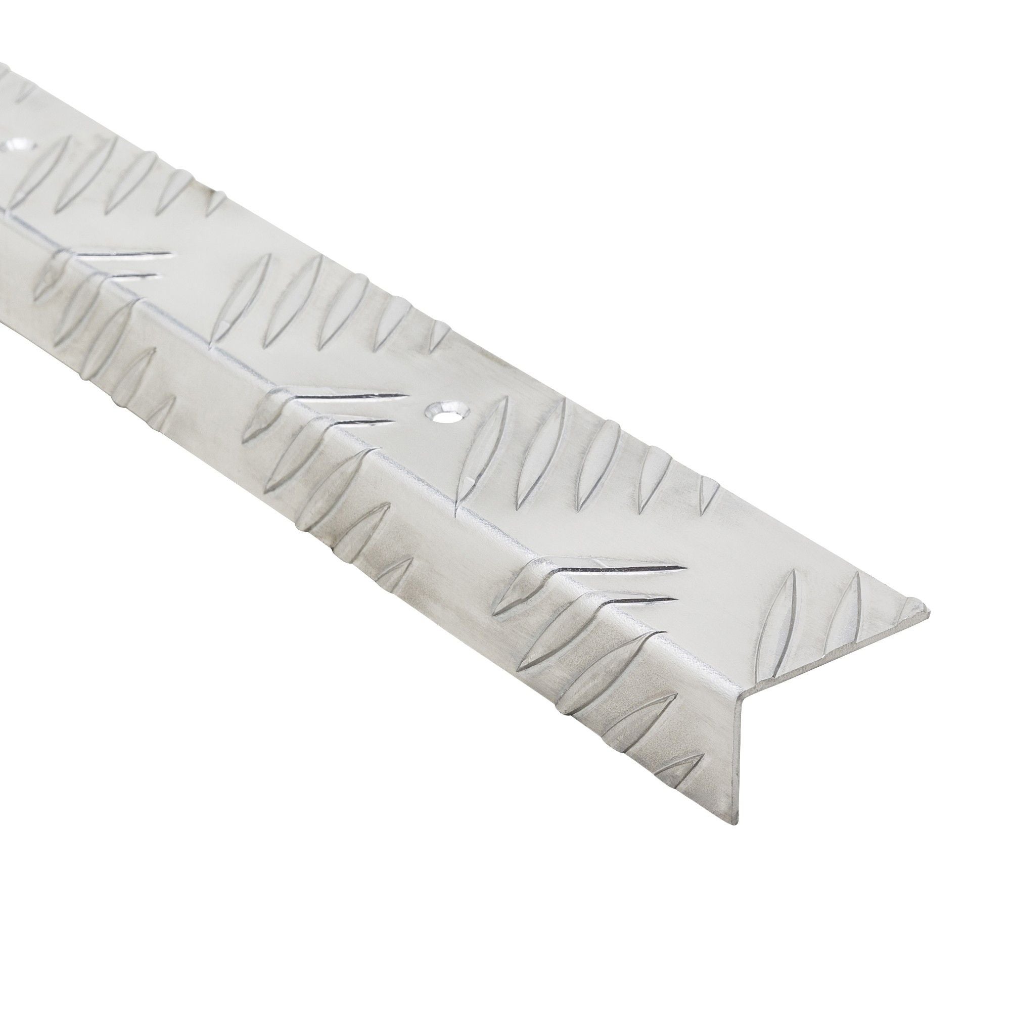 Cornier aluminiu striat, gaurit 25 X 40 X 1.5 mm, L = 2 m