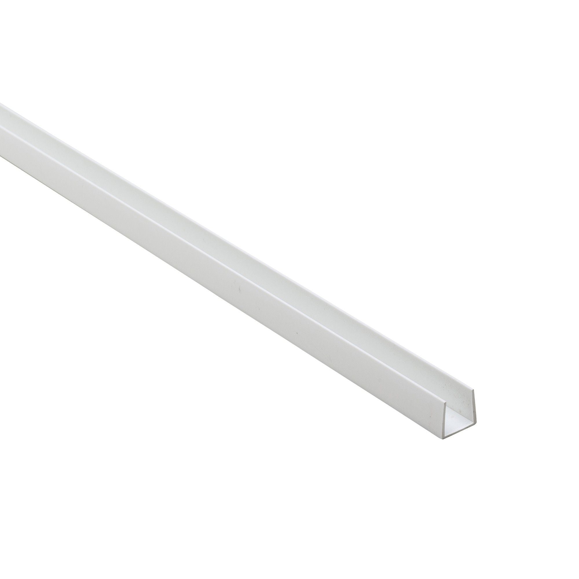Profil U PVC, 12 x 12 x 1 mm, L = 2.6 m, alb mat
