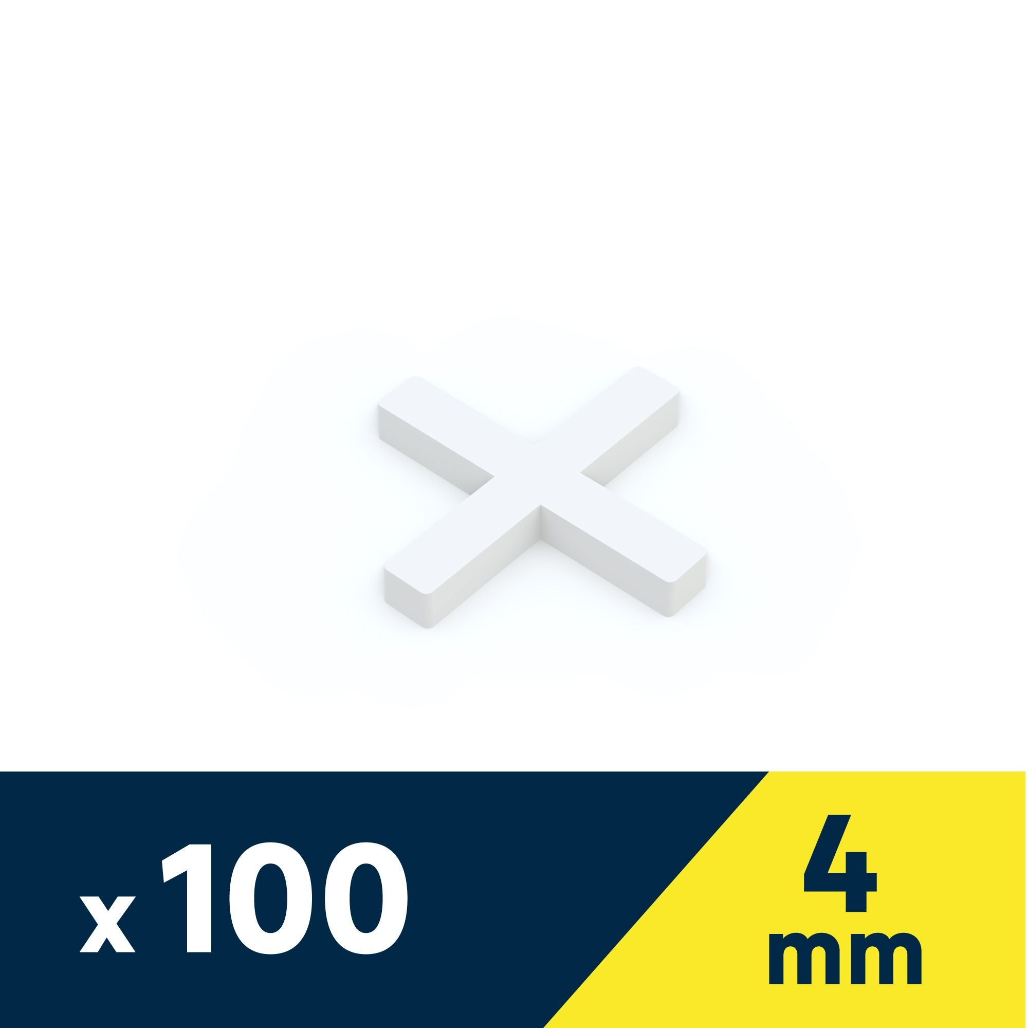Distantier X pentru gresie si faianta, 4 mm, Dexter, 100 buc/pachet