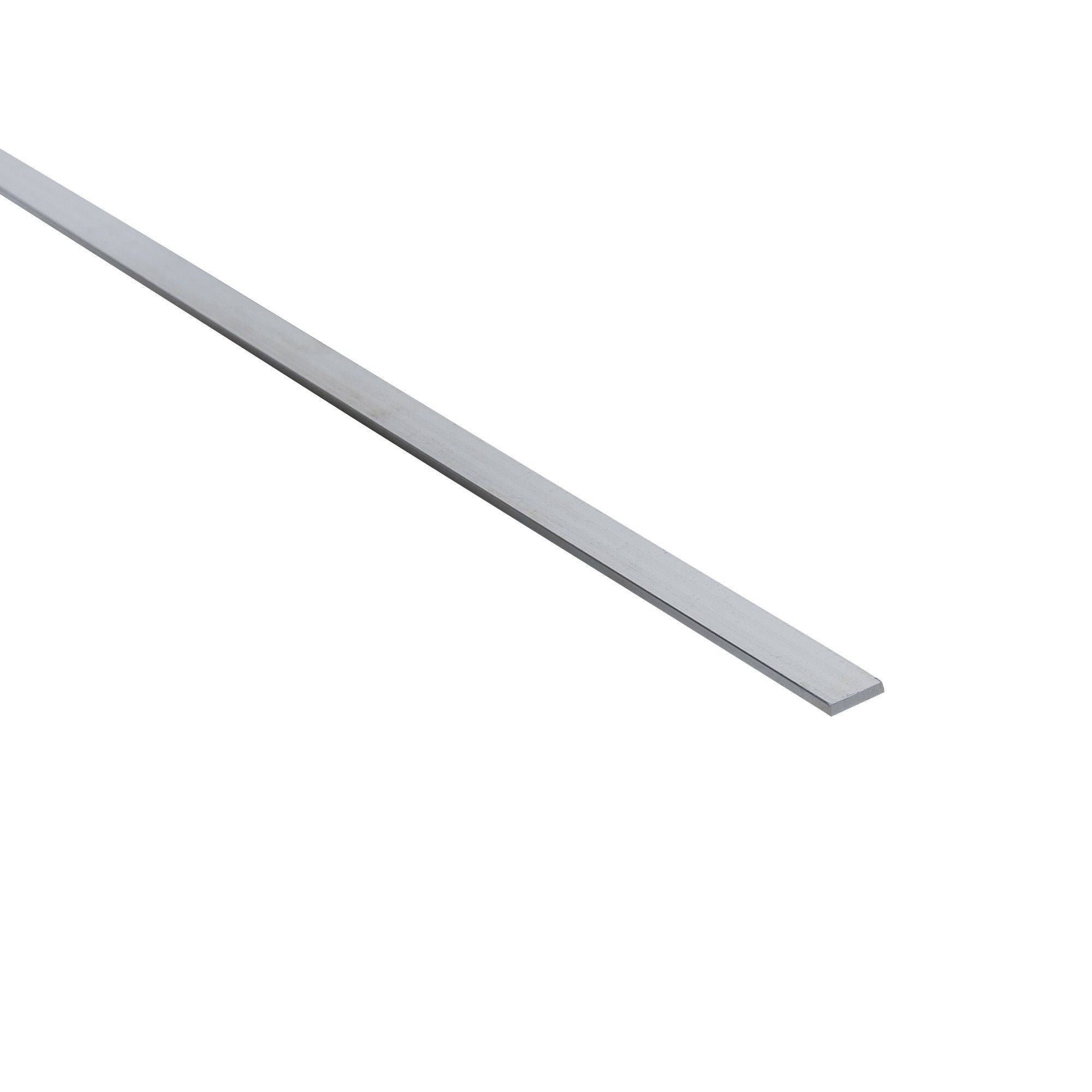 Platbanda aluminiu brut mat, 10 x 2 mm, L = 1 m