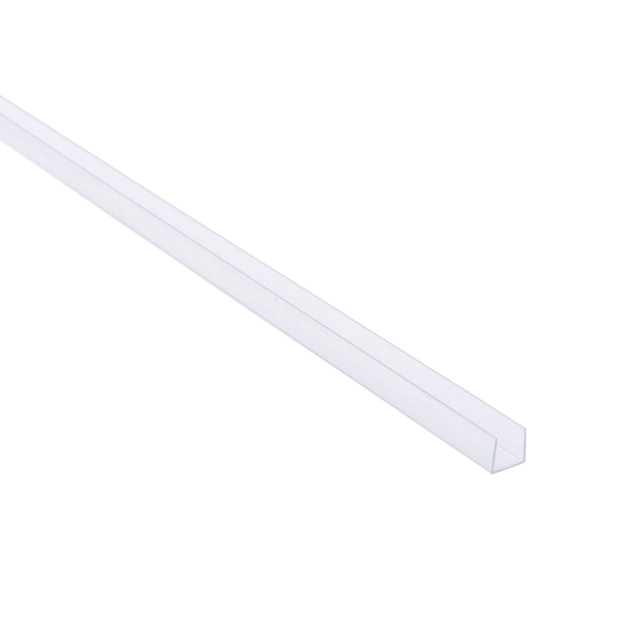 Profil U PVC, 12 x 12 x 1 mm, L = 1 m, transparent