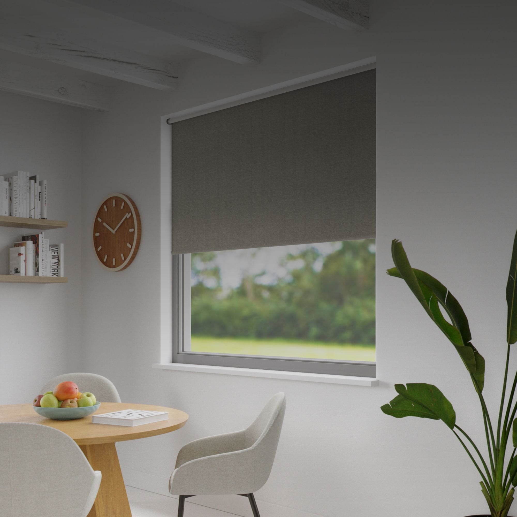 Roleta textila opaca, 210 x 190 cm, gri