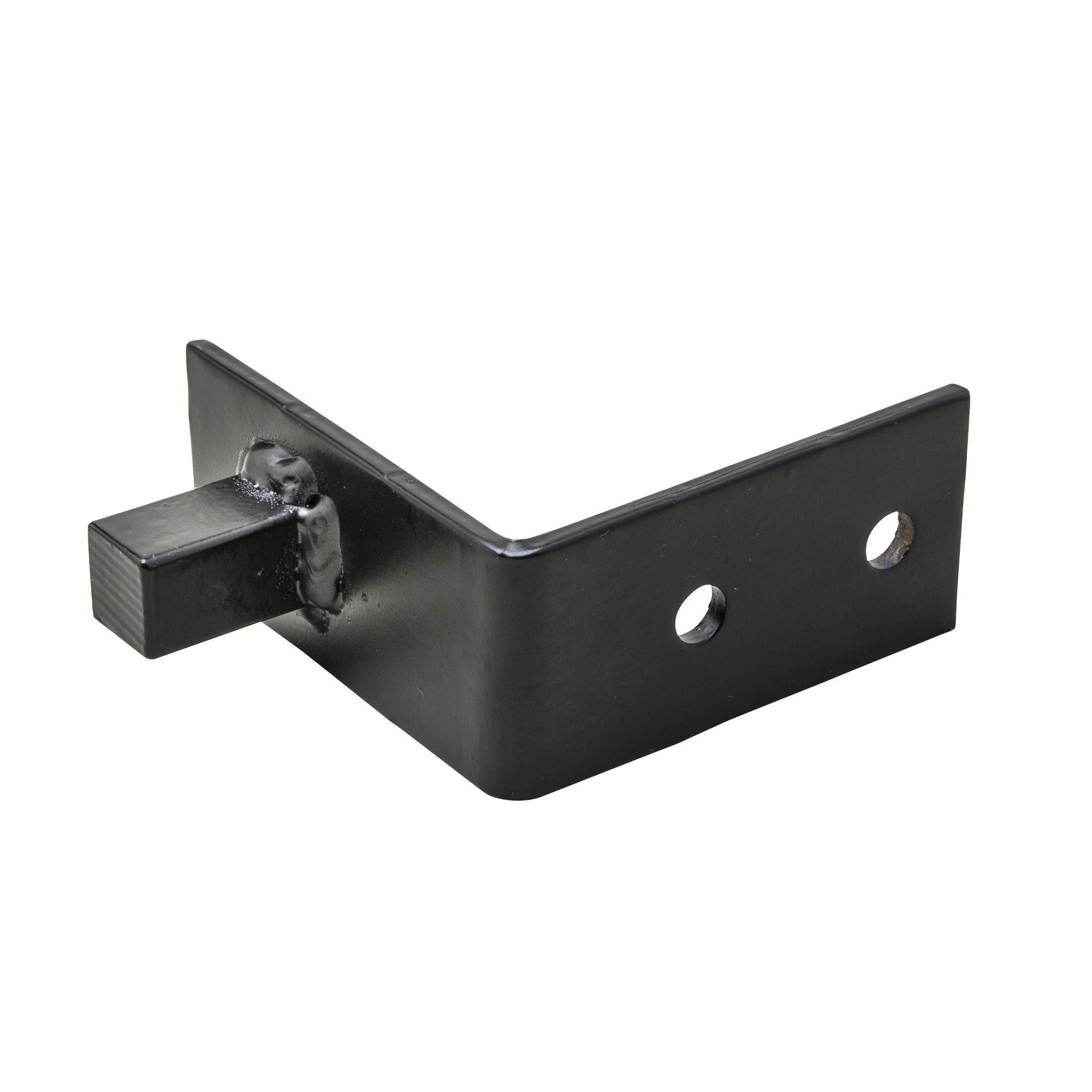 Conector teava patrata, otel, 20 x 20 mm, fixare fatada, neagra
