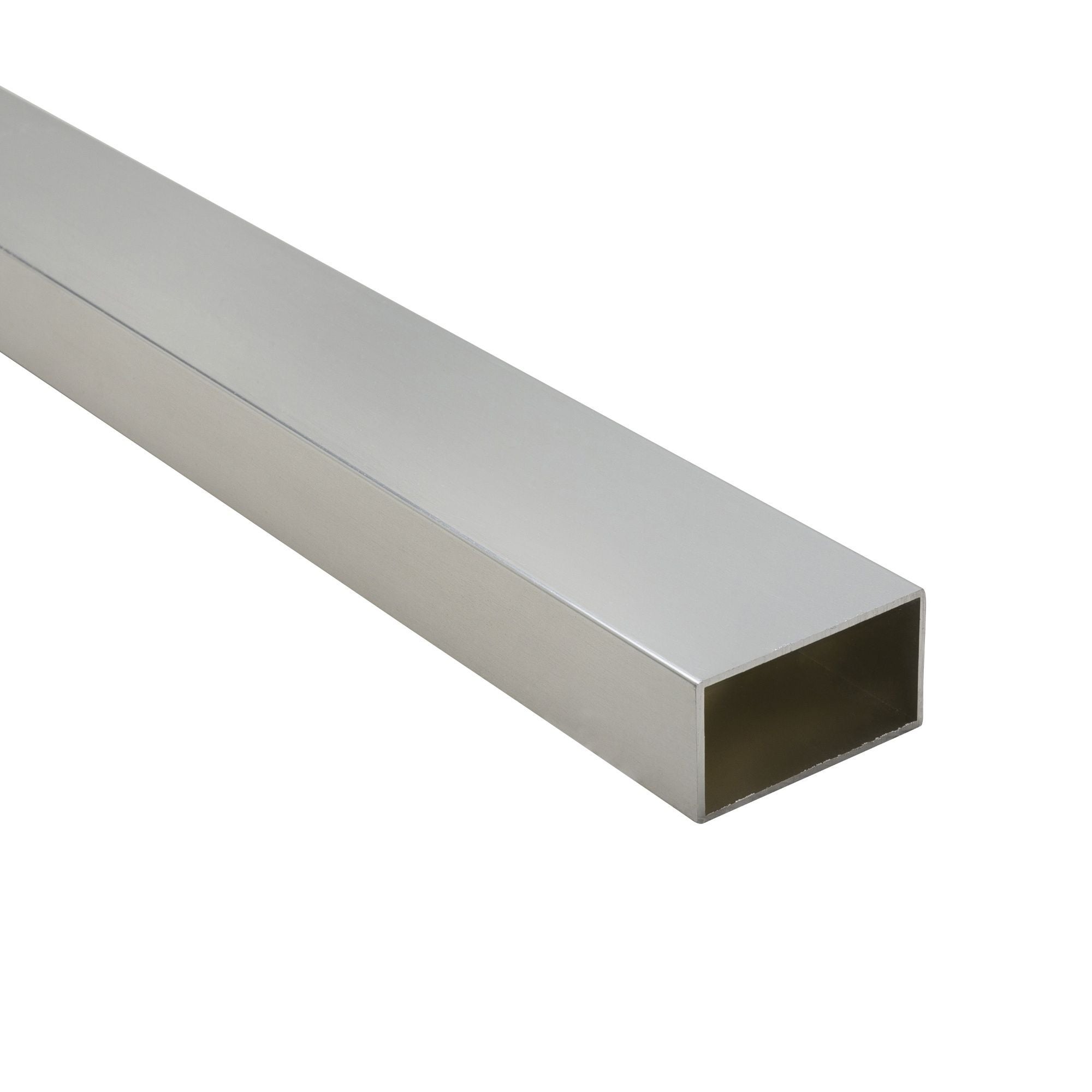 Teava dreptunghiulara aluminiu, 45 X 25 X 1.5 mm, L = 2 m, crom