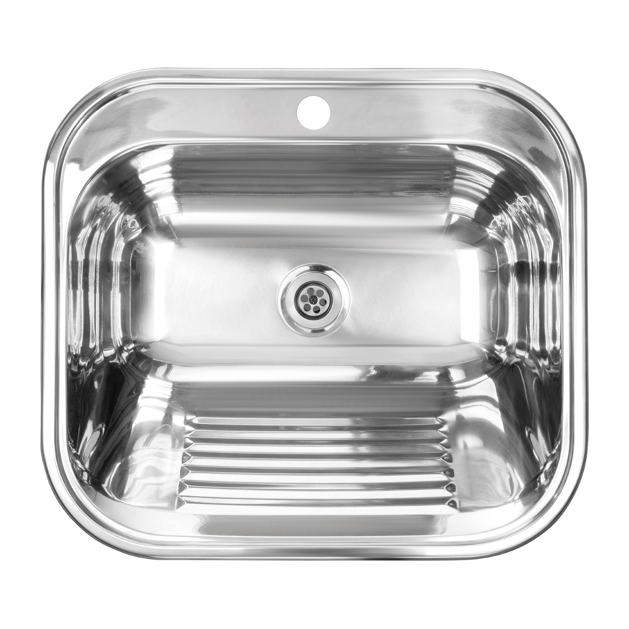 Chiuveta bucatarie Chios din inox, 55 x 50 cm, adancime cuva 20.5 cm ...