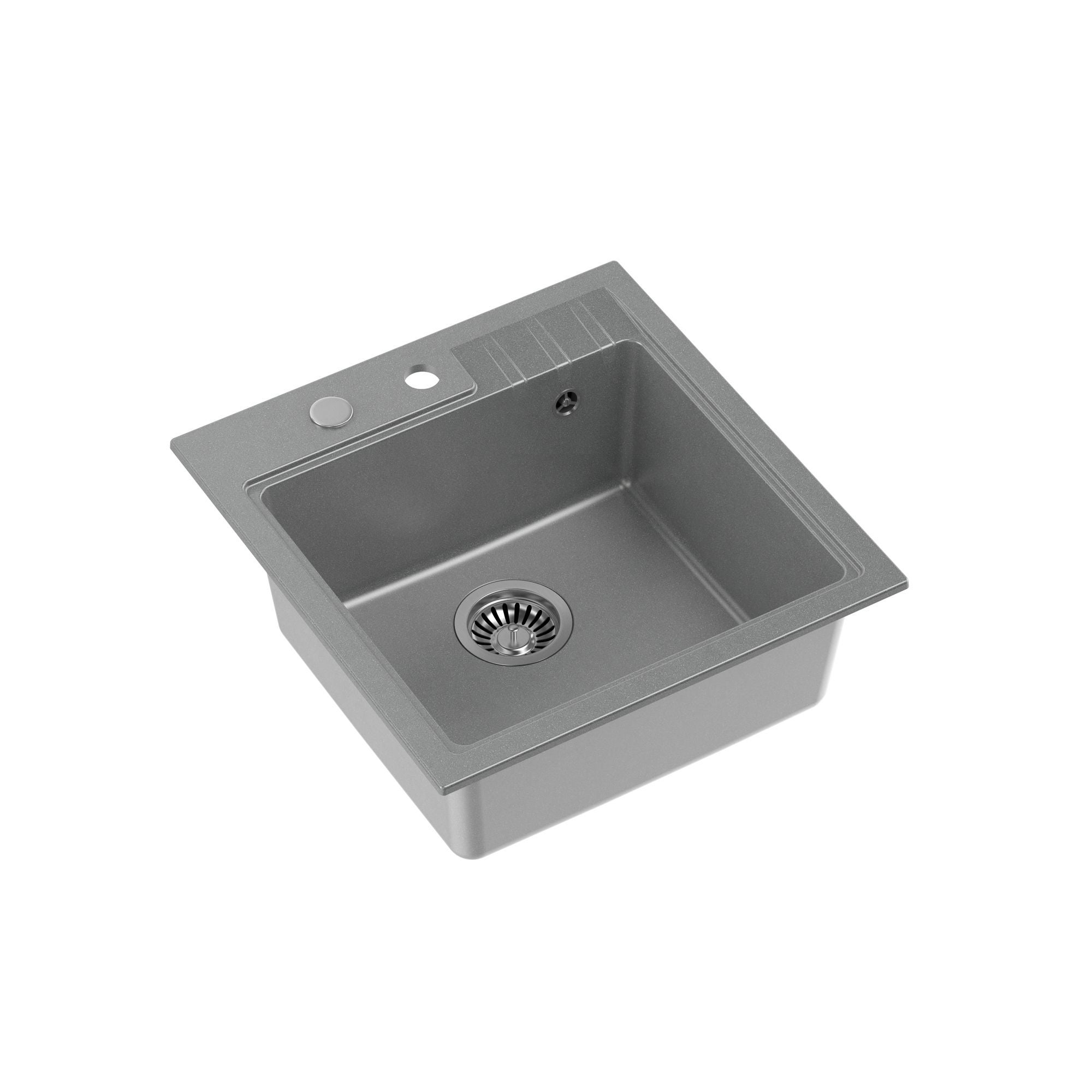 Chiuveta bucatarie Peter 110 din compozit, 50 x 52 cm, adancime cuva 19 ...