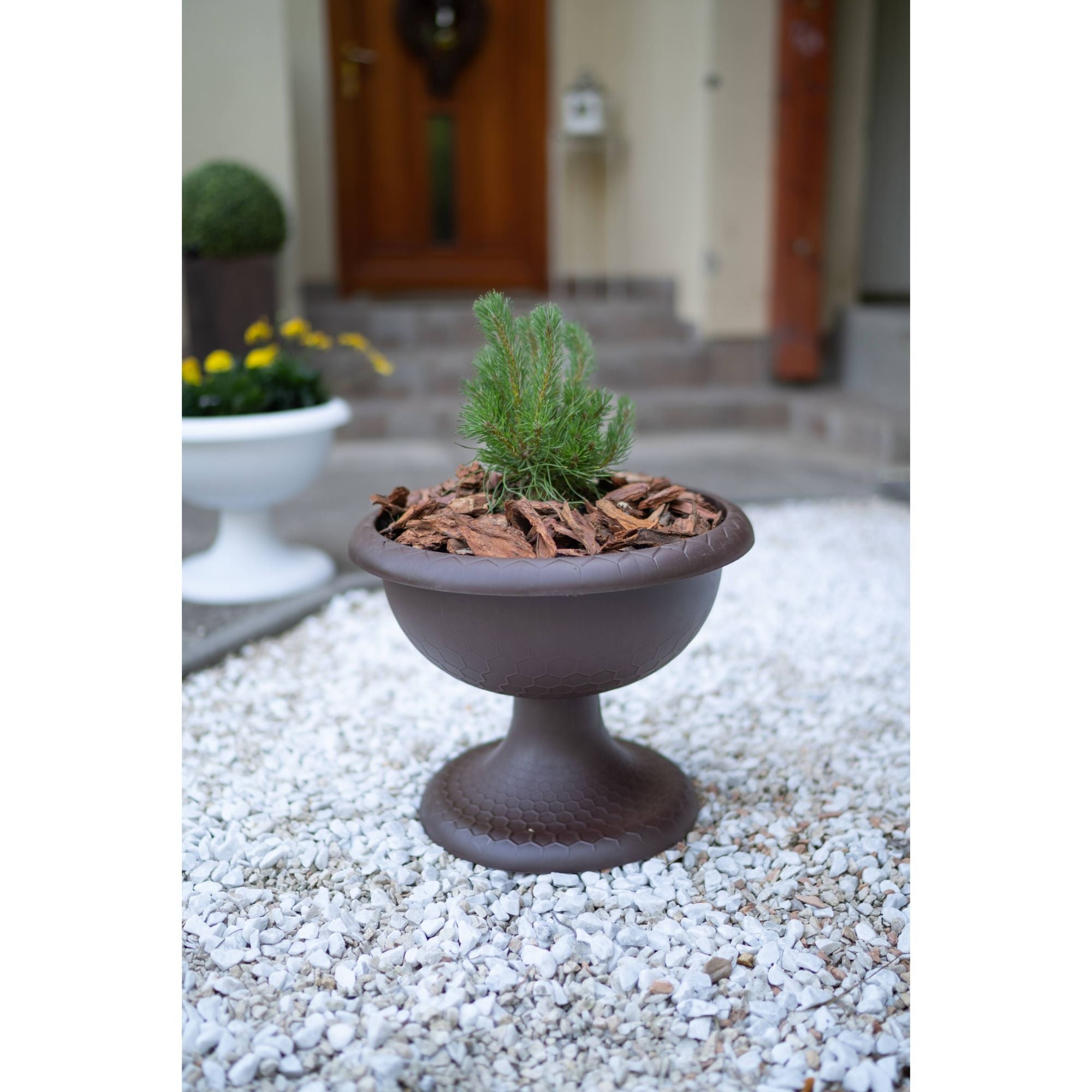 Ghiveci flori Ara, polipropilena, Ø 40 cm, maro