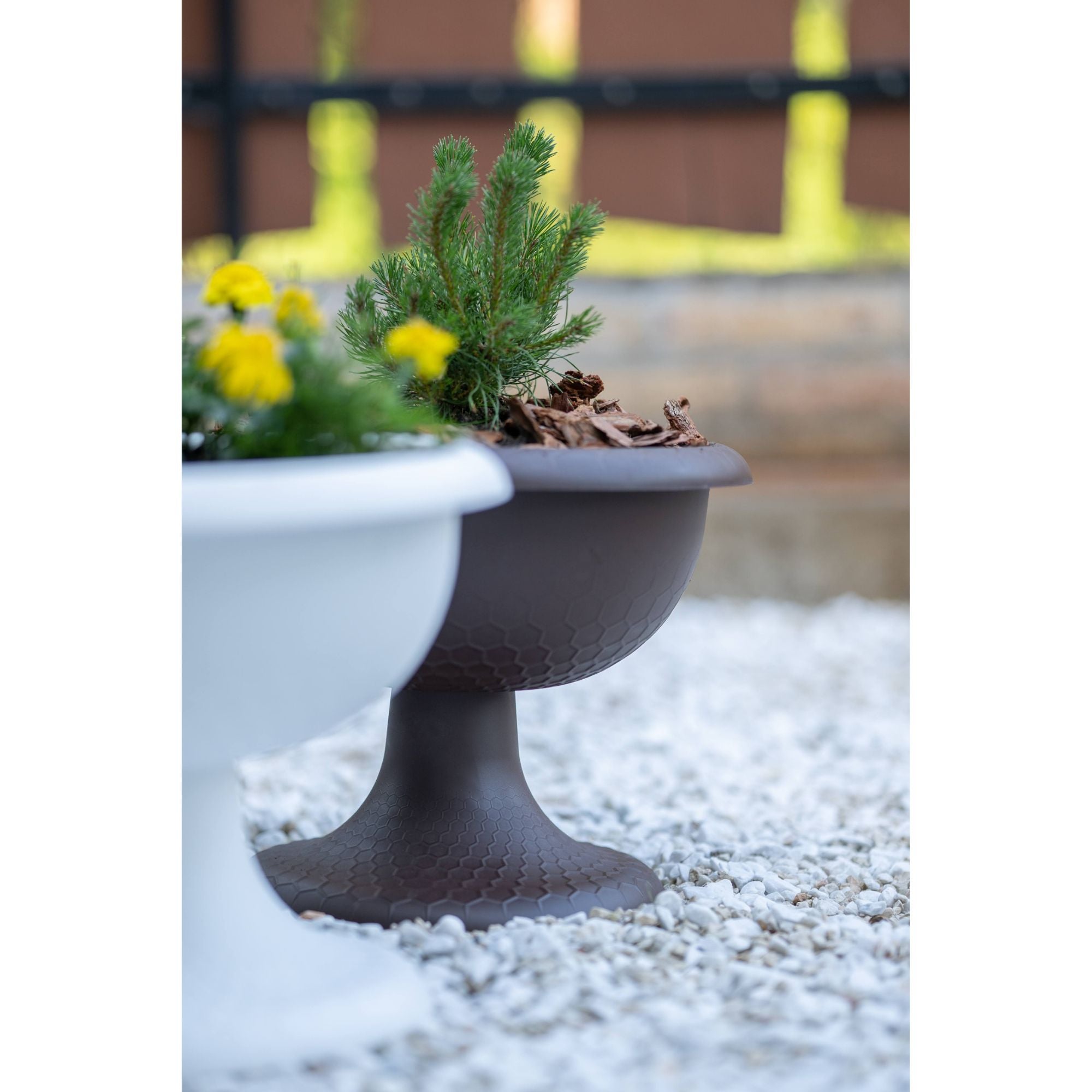 Ghiveci flori Ara, polipropilena, Ø 40 cm, maro