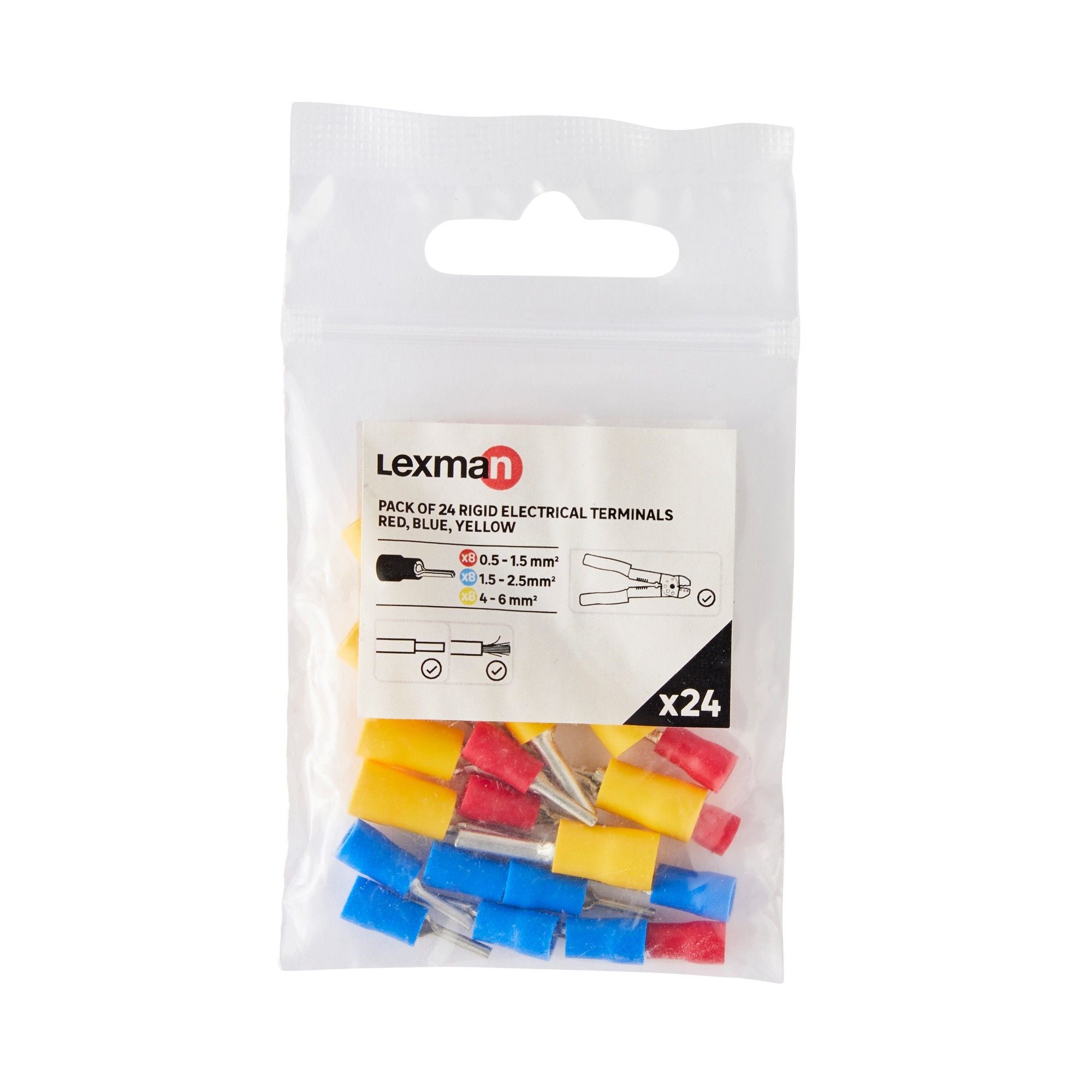 Pini terminali Lexman, 6 mm² (set 24 buc)