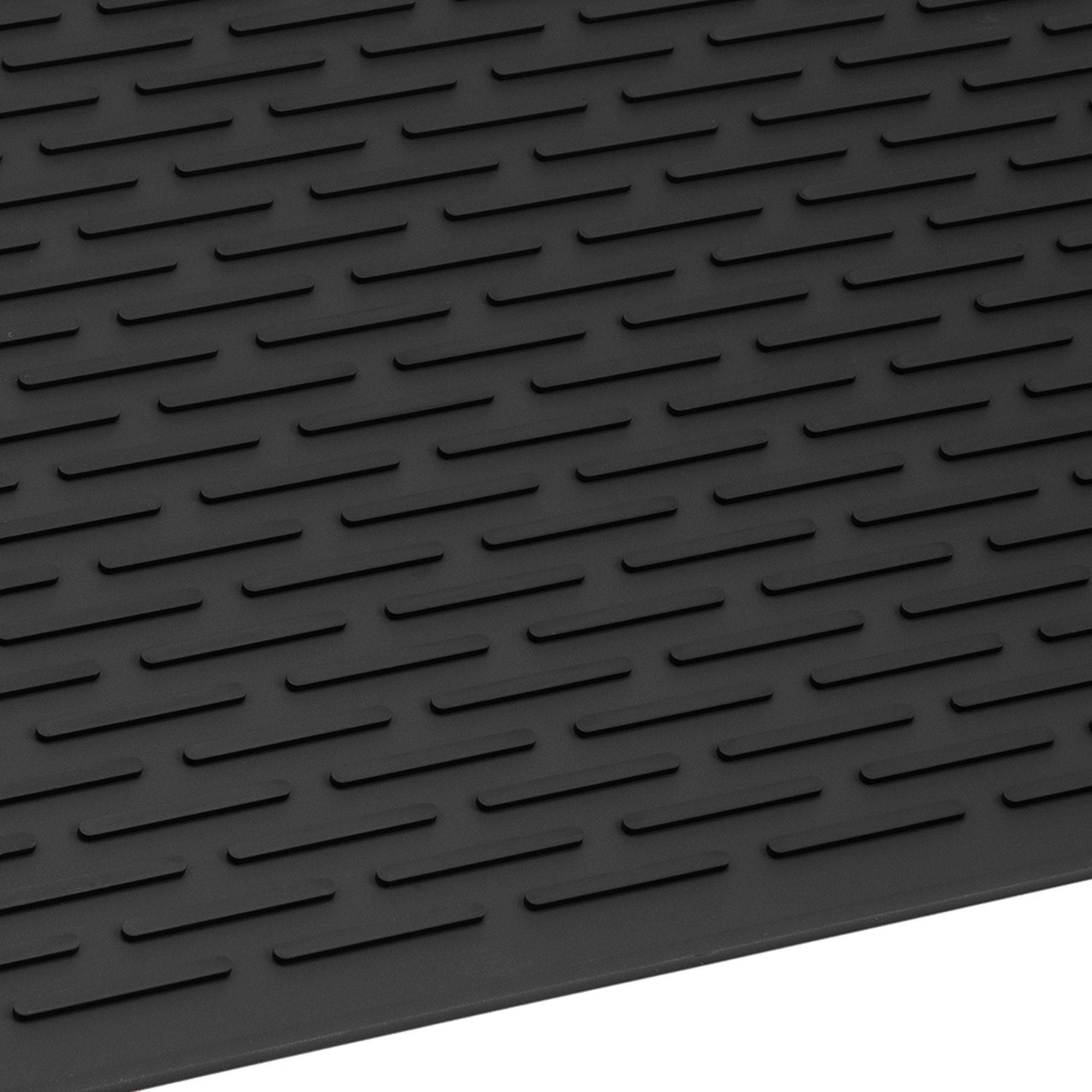 Suport pentru uscare vase, Delinia, din silicon, 45 x 40 x 0.5 cm, negru