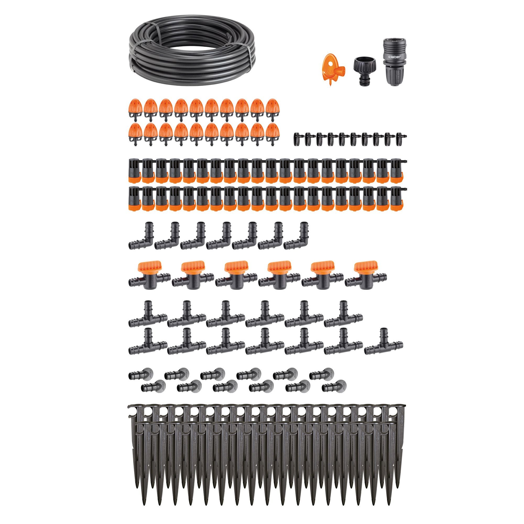 Kit irigare prin picurare gradina, Claber pentru 60 plante
