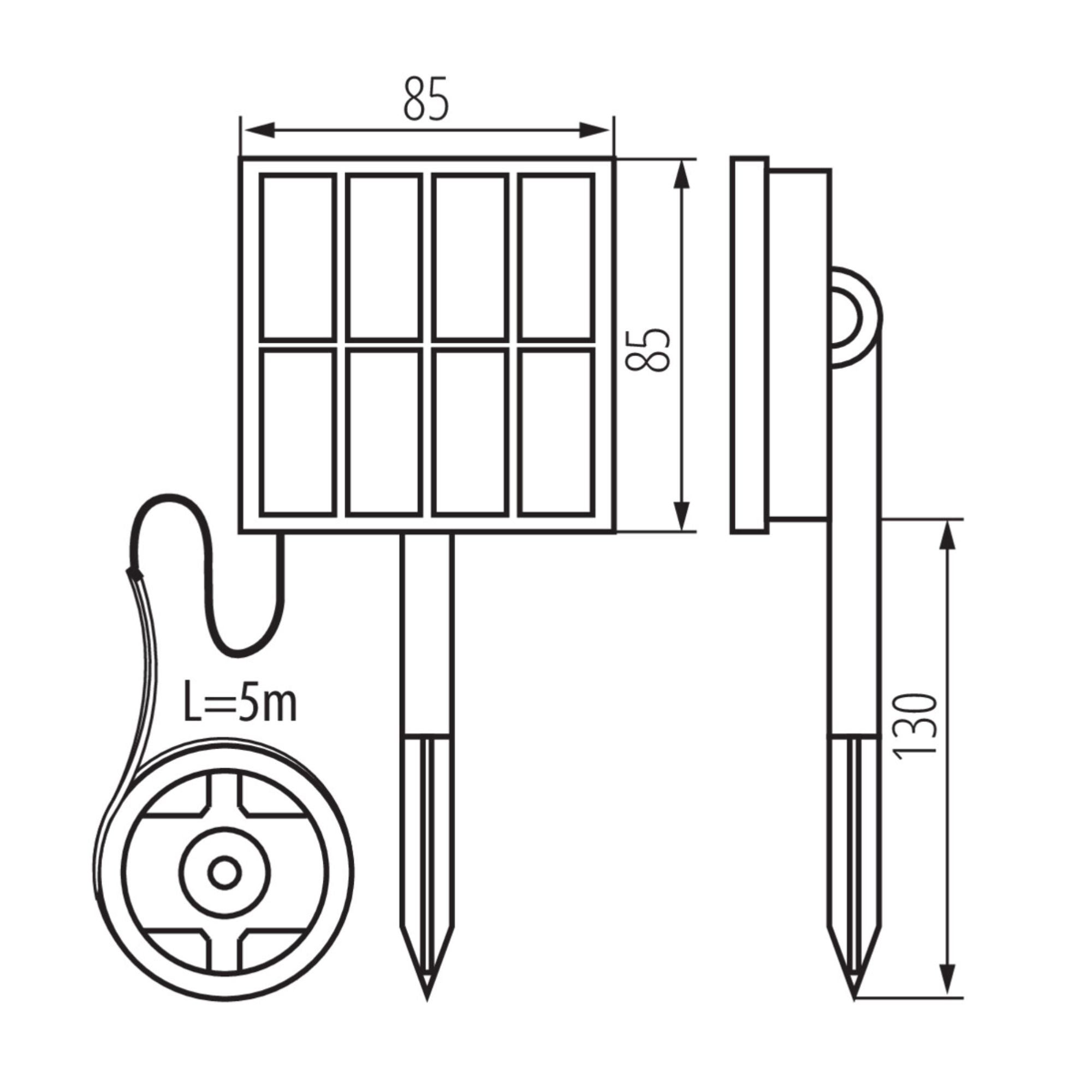 Banda LED solara Hual, 5 m, RGB, 1 W, IP44
