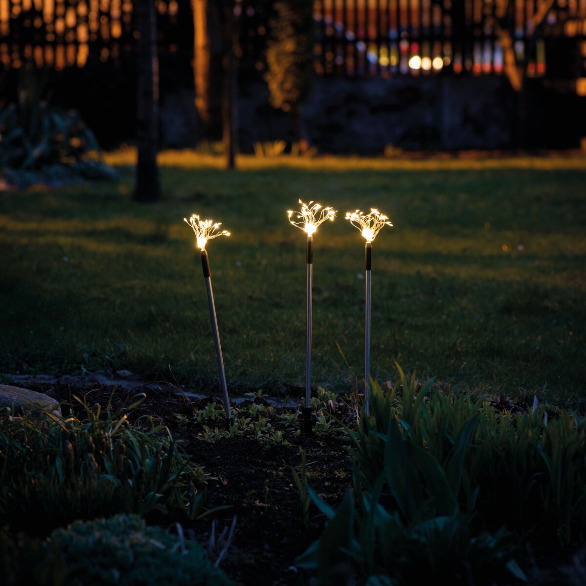 Set 3 lampi solare KB, H 45 cm, IP 44, lumina calda