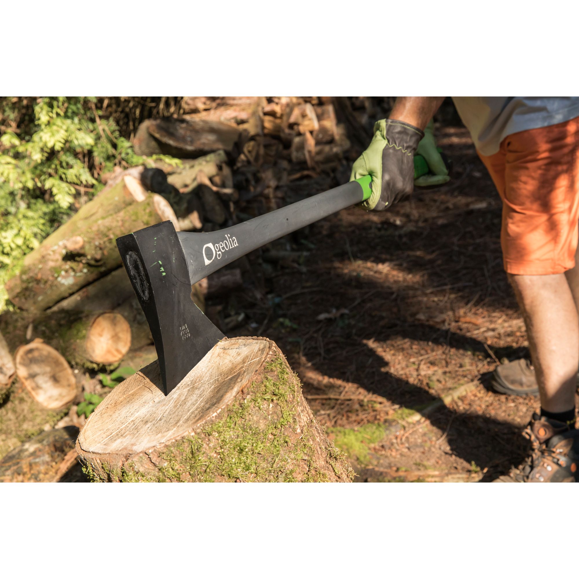 Topor universal pentru lemne, Geolia, otel, maner fibra, 1.6 kg