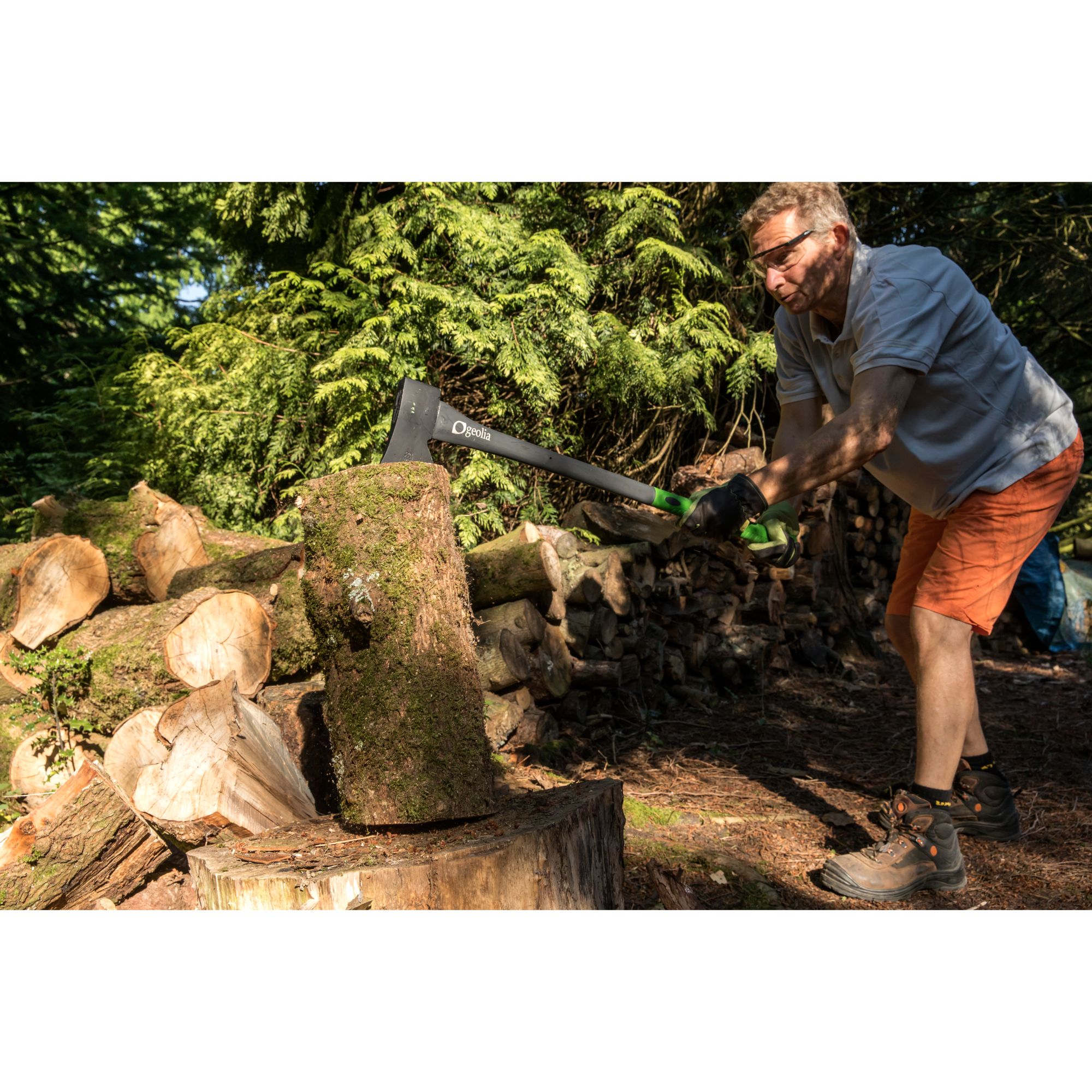 Topor universal pentru lemne, Geolia, otel, maner fibra, 1.6 kg