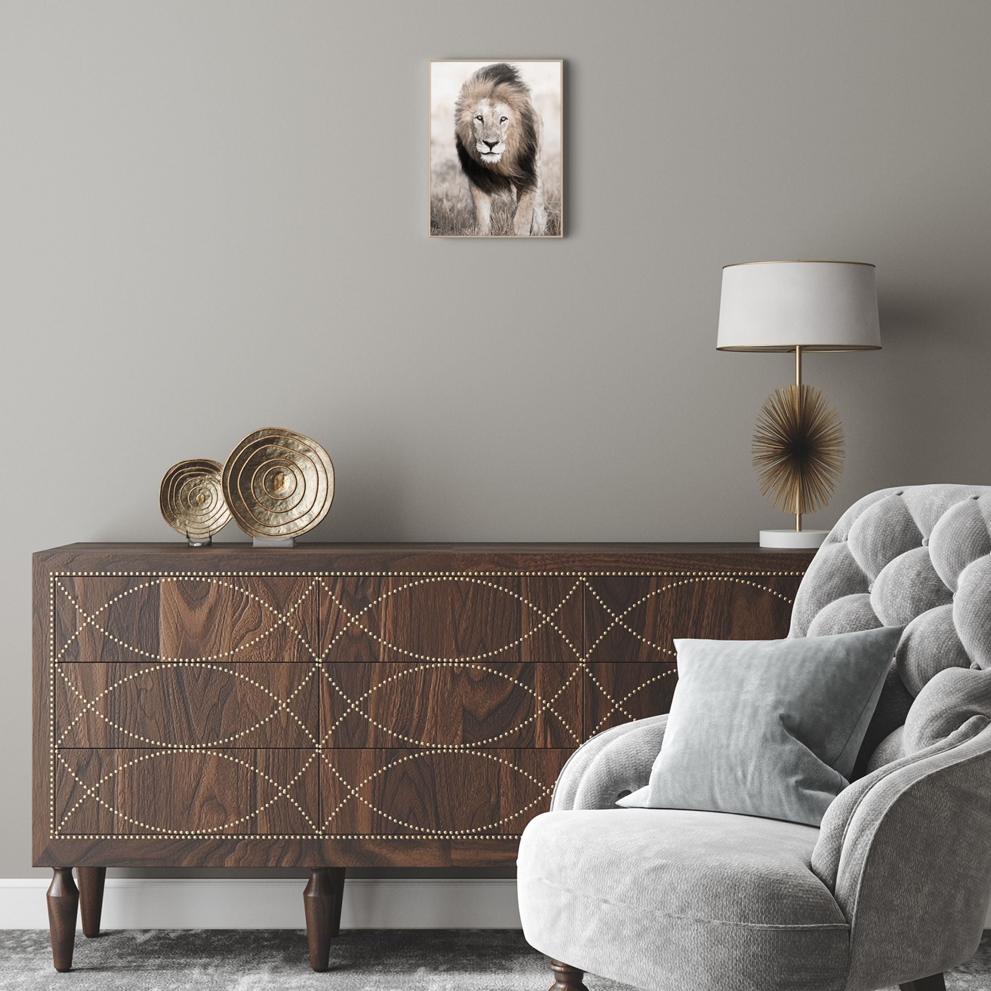 Tablou inramat, Leu, 30 x 40 cm