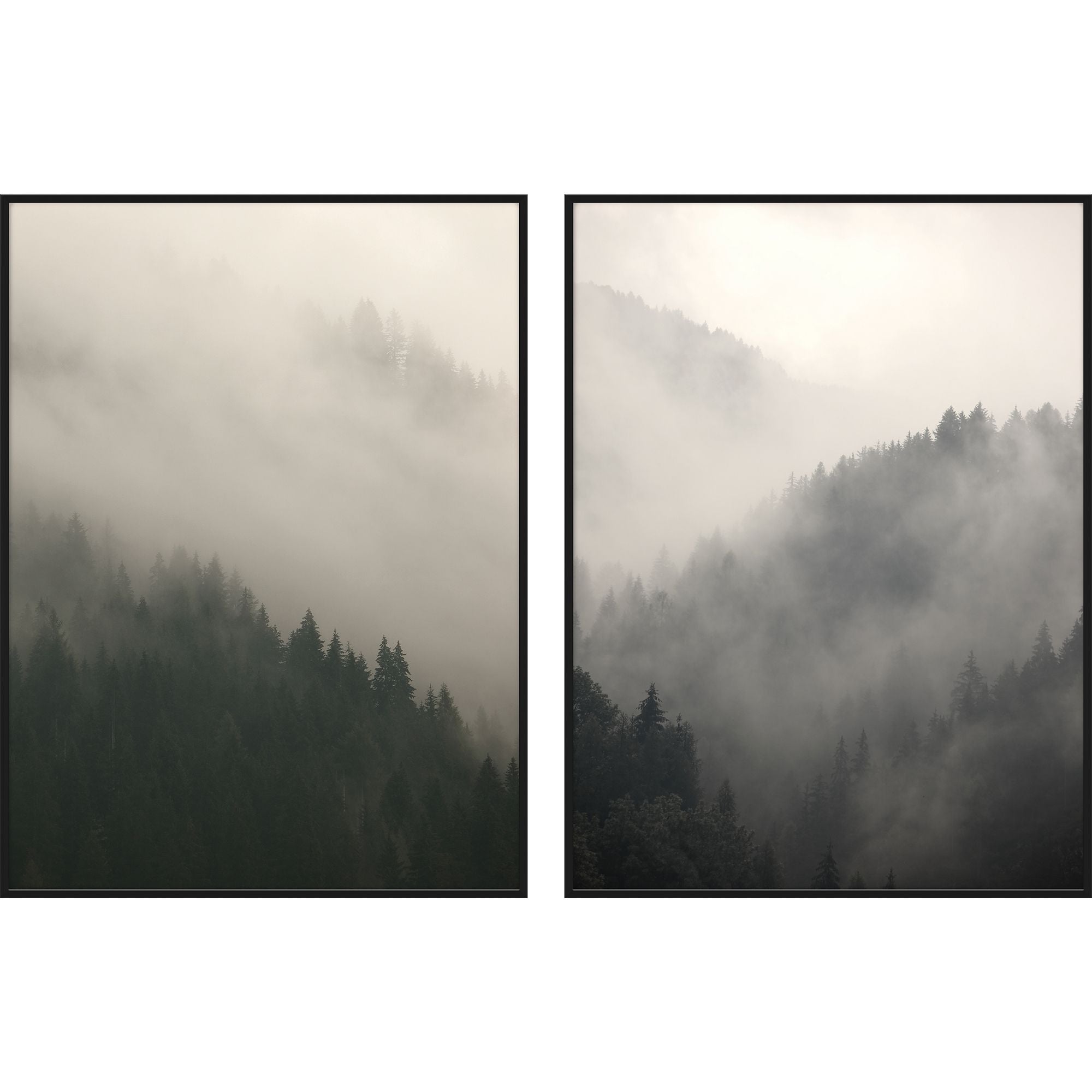 Set 2 tablouri inramate, Ceata, 30 x 40 cm