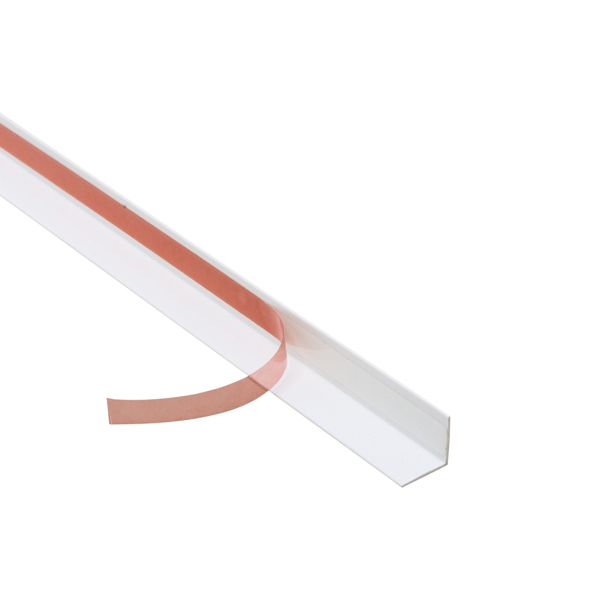 Cornier PVC, 15 X 15 X 1 mm, L = 1 m, alb mat