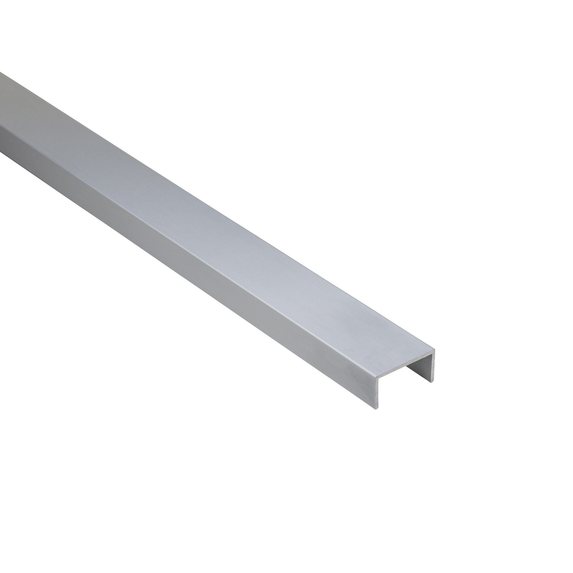 Profil U aluminiu anodizat mat, 10 x 20 x 1 mm, L = 1 m