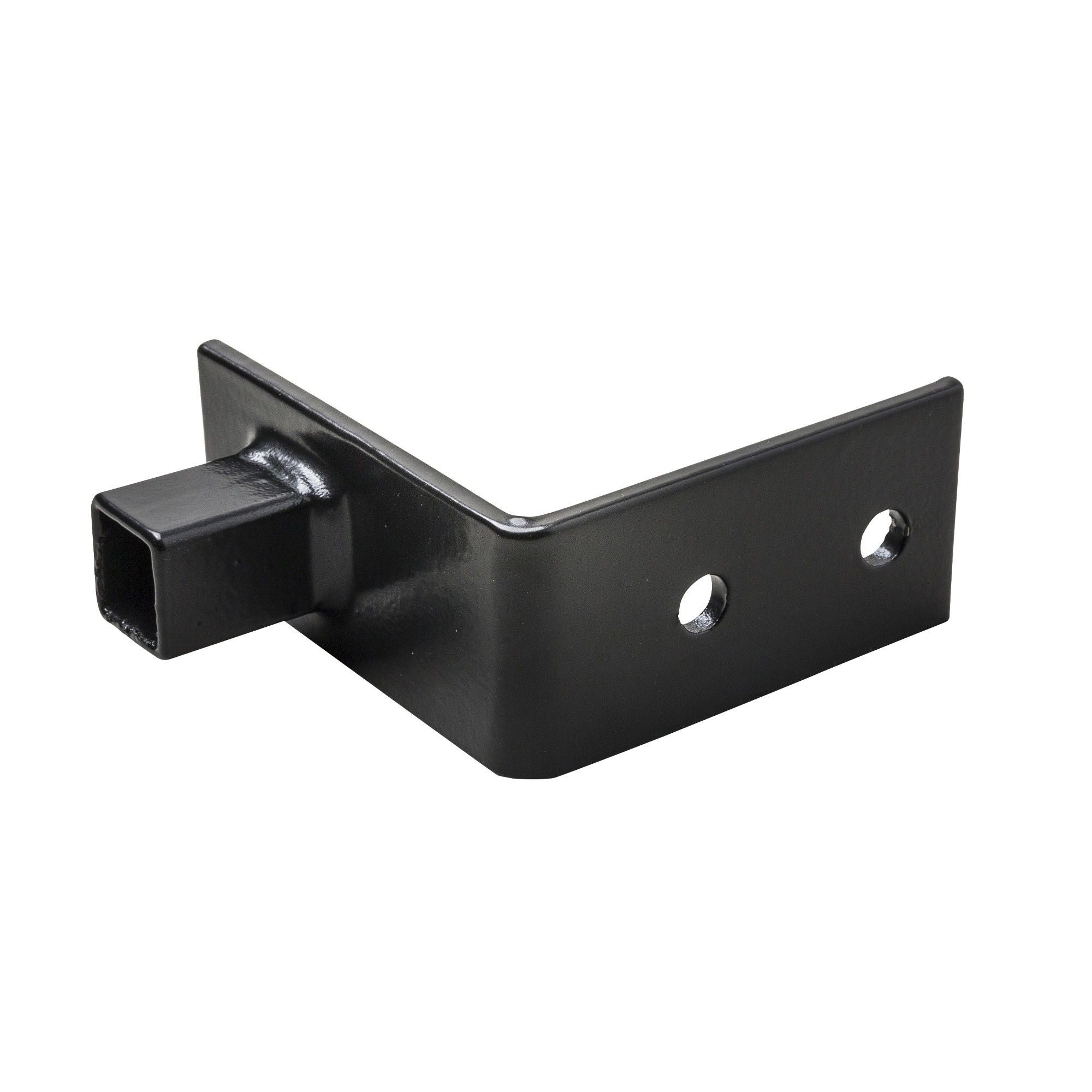 Conector teava patrata, otel, 25 x 25 mm, fixare fatada, neagra