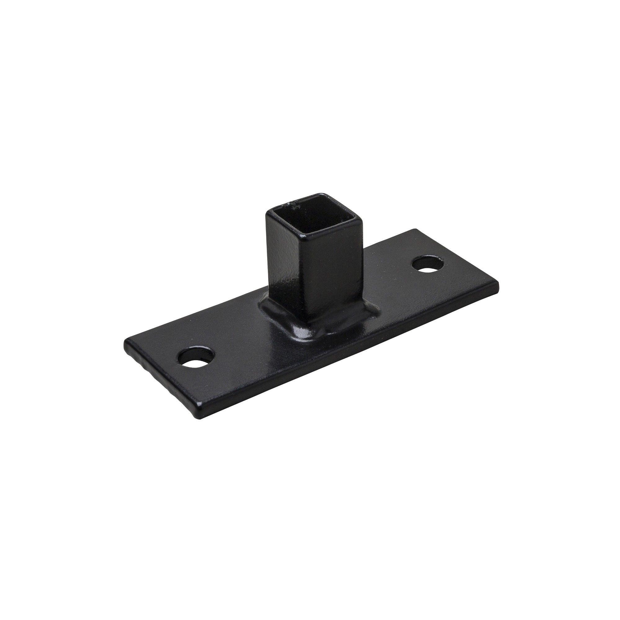 Conector teava patrata, otel, 25 x 25 mm, fixare perete, neagra