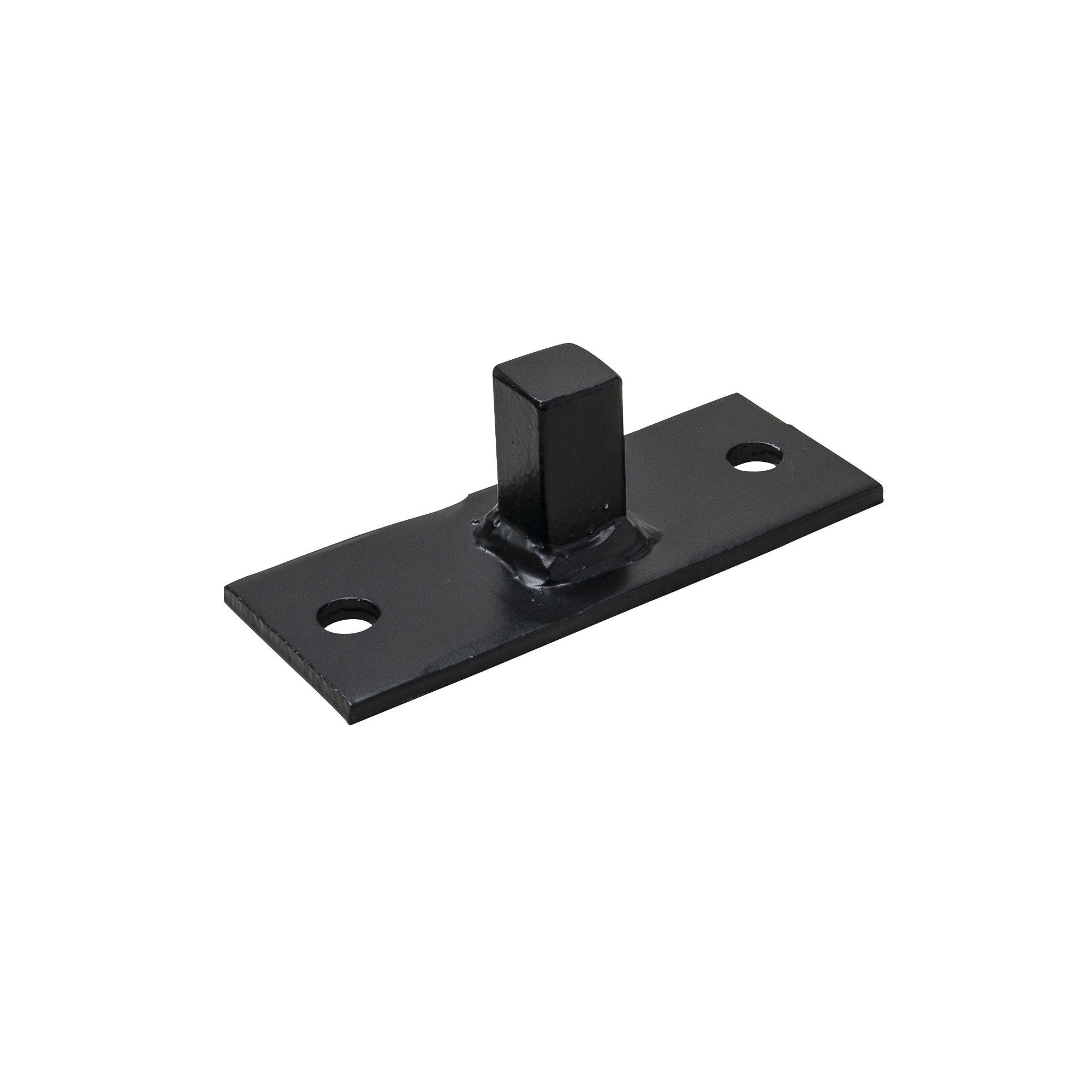 Conector teava patrata, otel, 20 x 20 mm, fixare perete, neagra