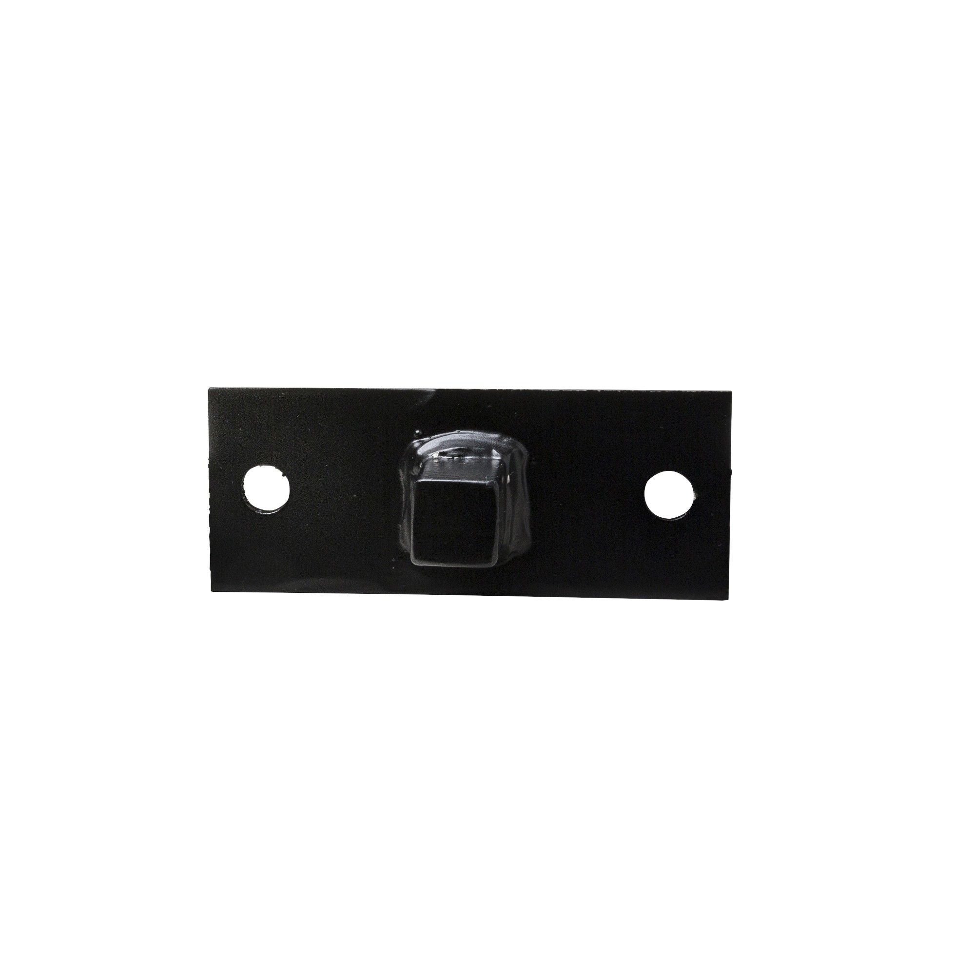 Conector teava patrata, otel, 20 x 20 mm, fixare perete, neagra