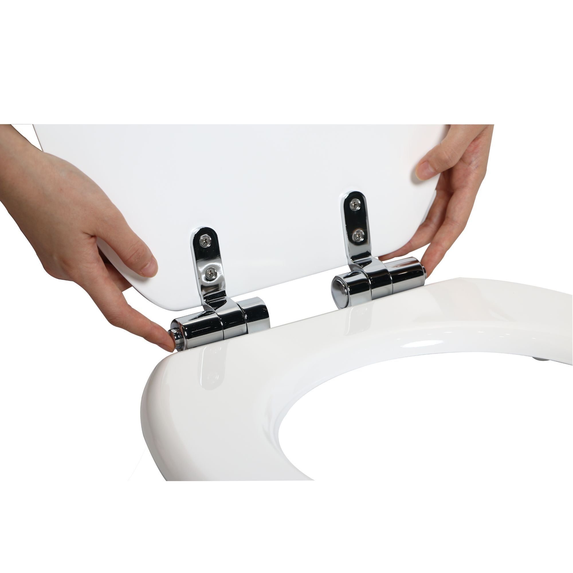 Capac WC Sensea Purity, din MDF, inchidere lenta, alb