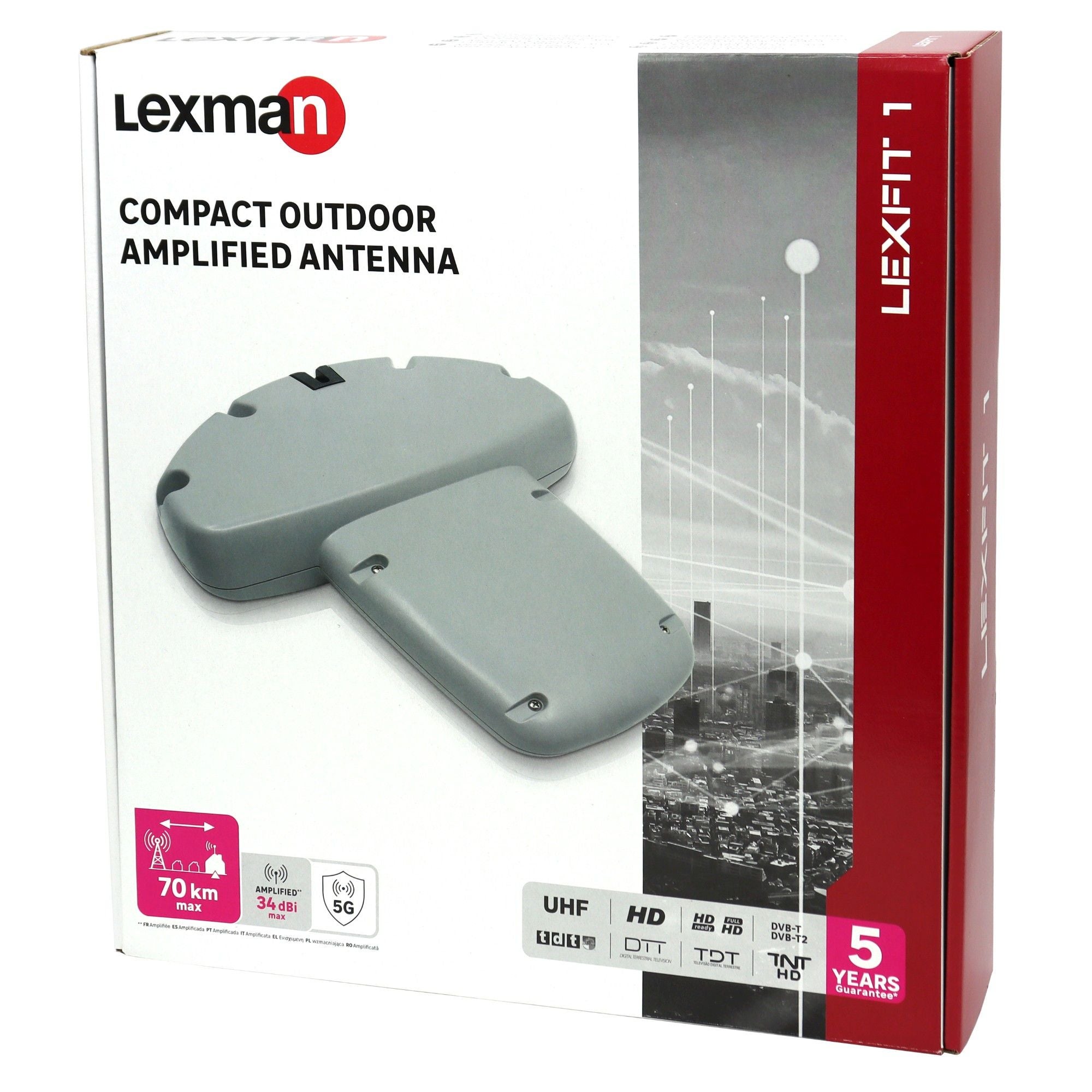 Antena Lexman, Interior/Exterior, 5G, Gri