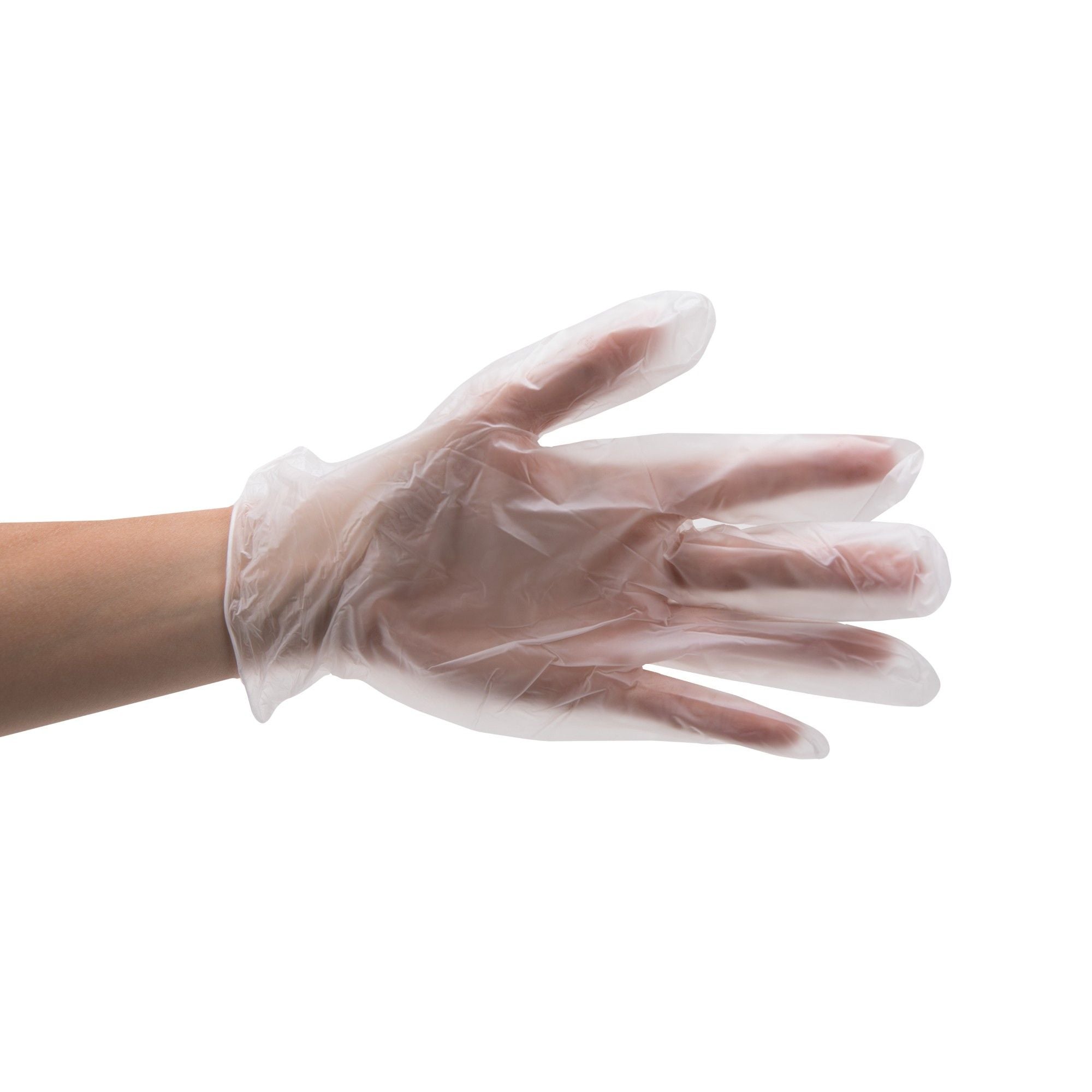 Manusi protectie, vinilin, marimea 9 (L), transparente, set 50 perechi