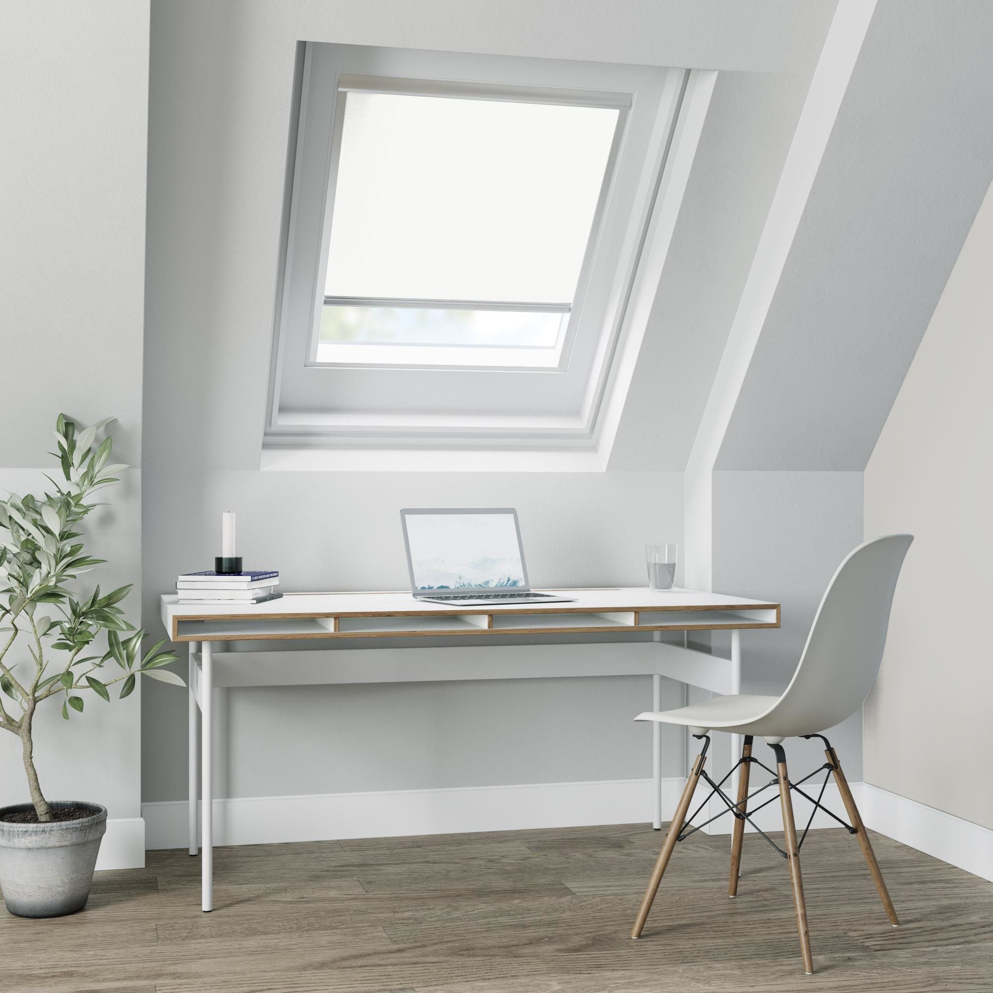 Roleta opaca Velux, 134 x 140 cm, alb