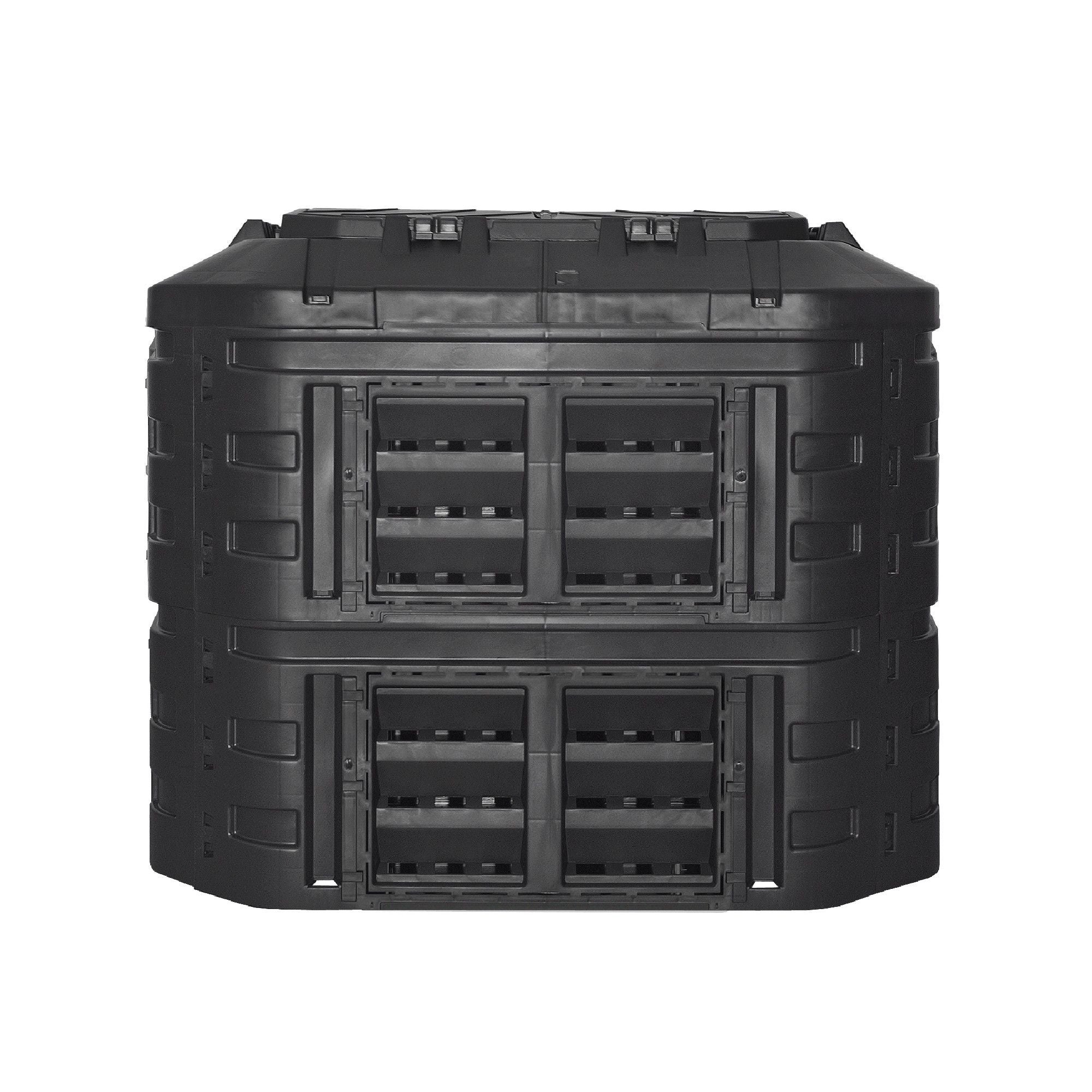 Compostor gradina, Geolia, extensibil, plastic, 600 L, negru