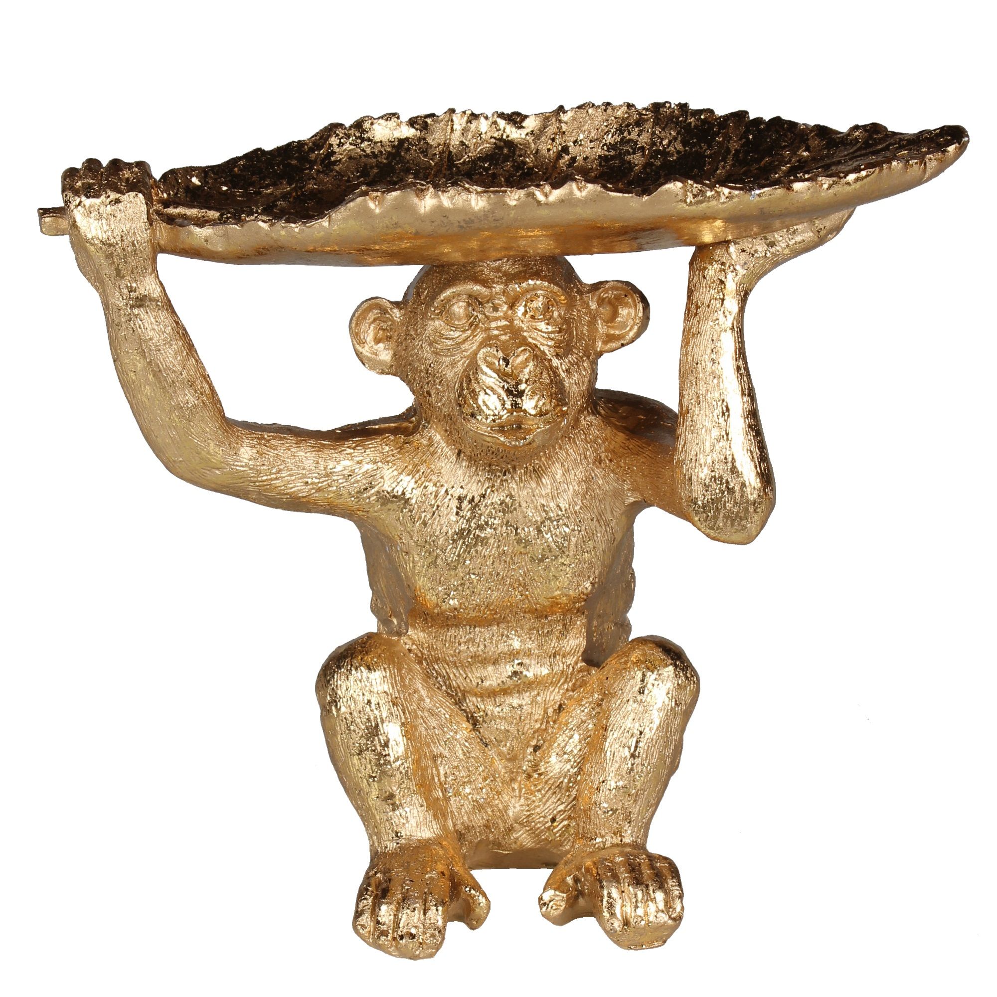 Accesoriu decorativ stativ din metal, Hold, 15.5 x 7.5 x 14 cm, auriu