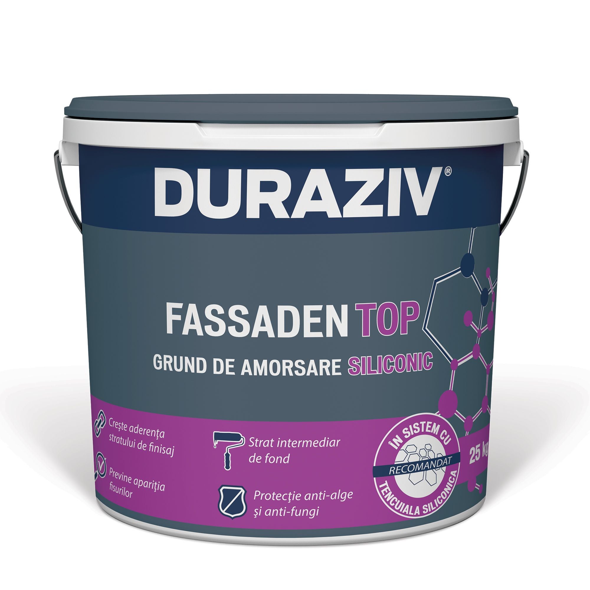 Grund siliconic Duraziv Fassaden Top pentru tencuiala decorativa, interior/exterior, alb, 25 kg
