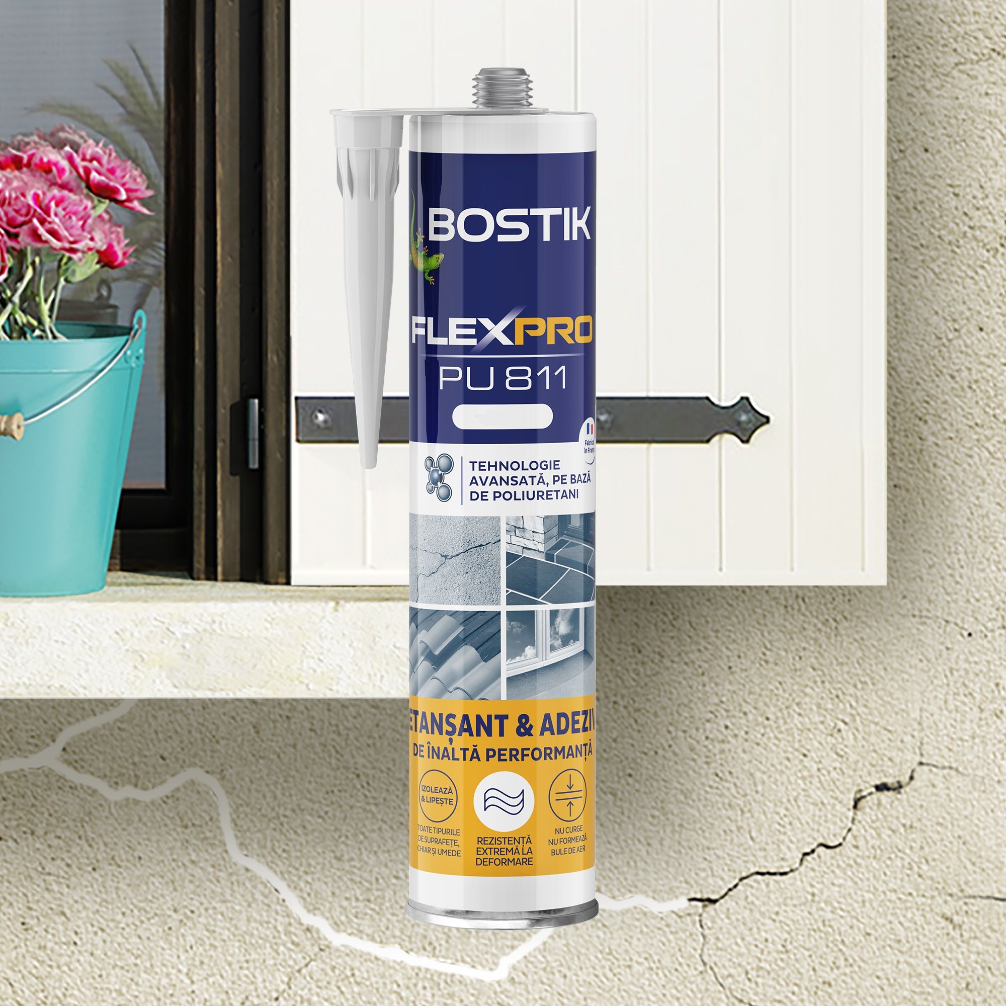 Adeziv si etansant Bostik PU 811 FlexPro, de asamblare si montaj, 300 ...