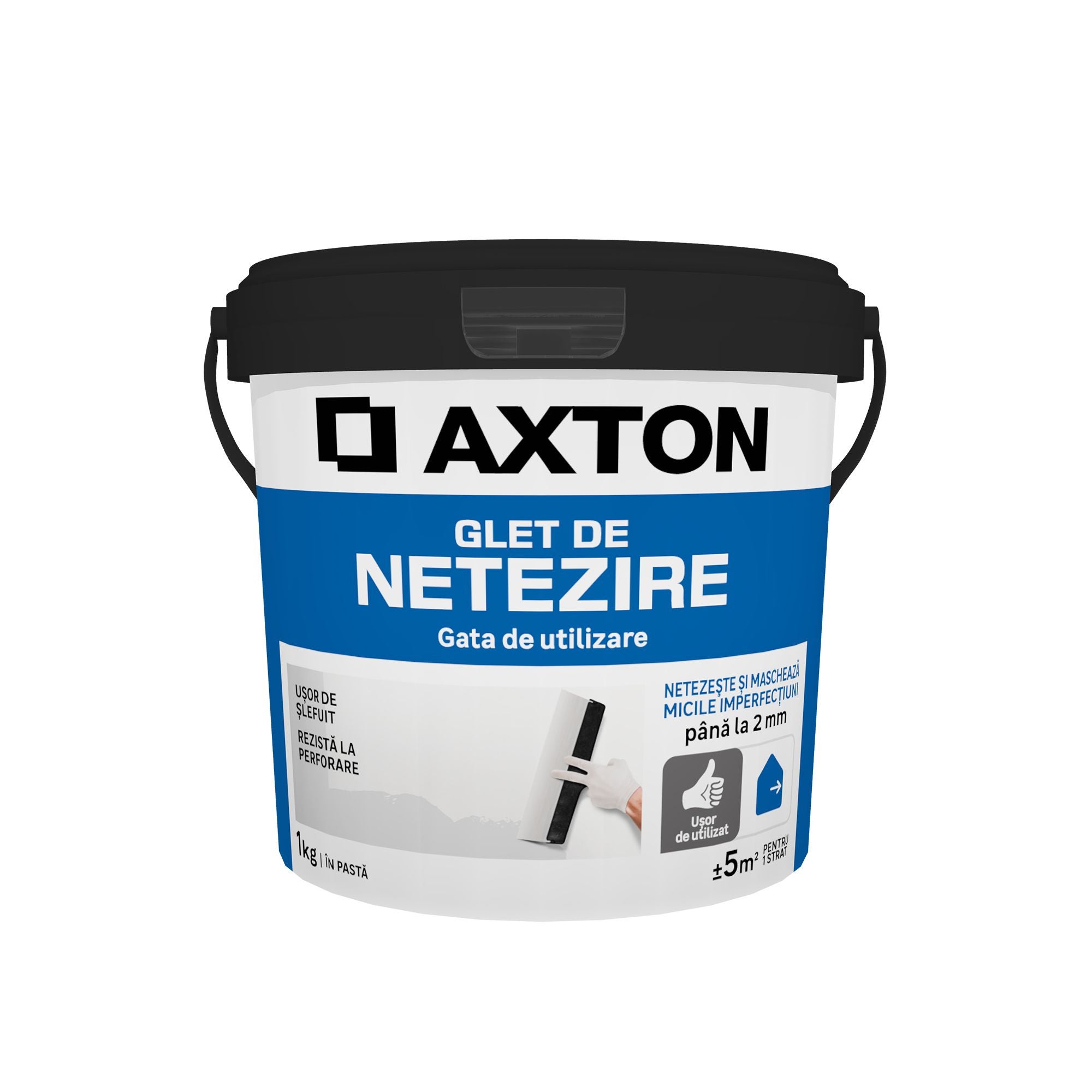 Glet pasta Axton, pentru netezire, exterior, alb, 330 g